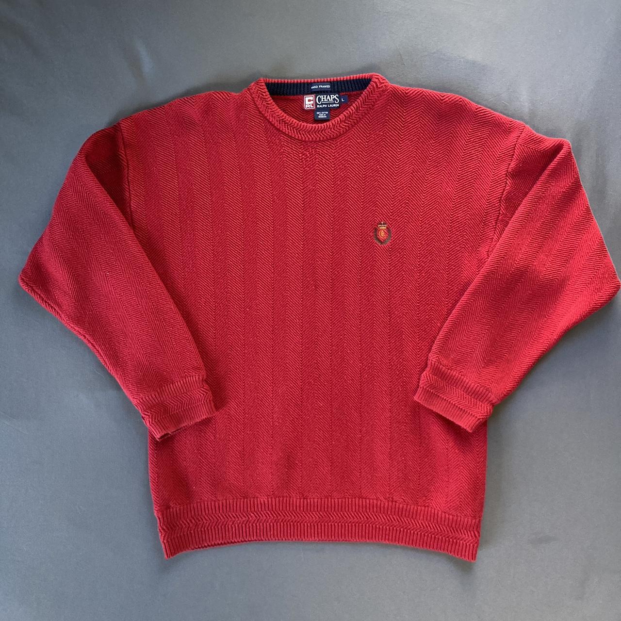 Vintage Chaps Ralph Lauren Knitted sweater Sz... - Depop