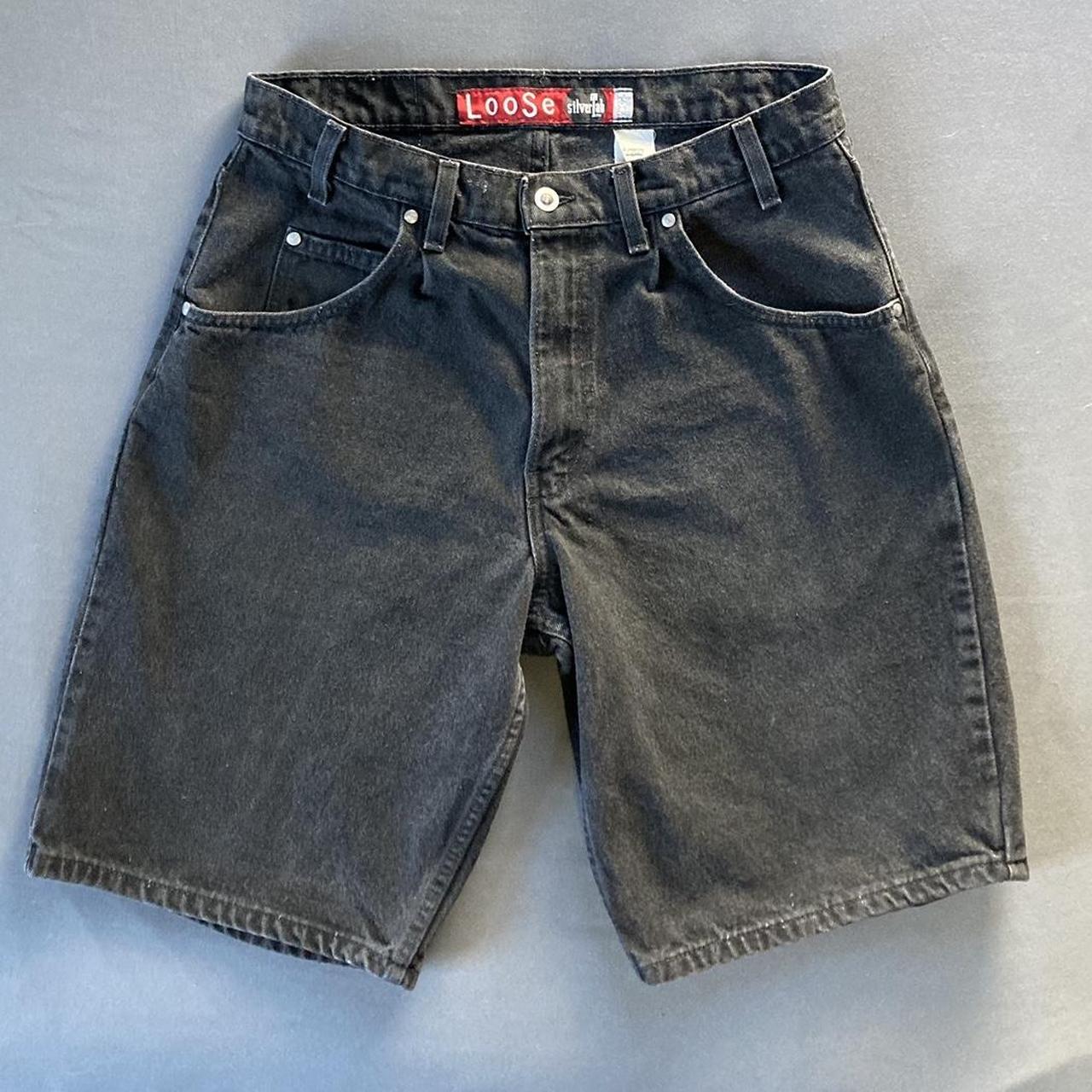 Vintage silver tab loose fitting jorts Sz 34 Good... - Depop