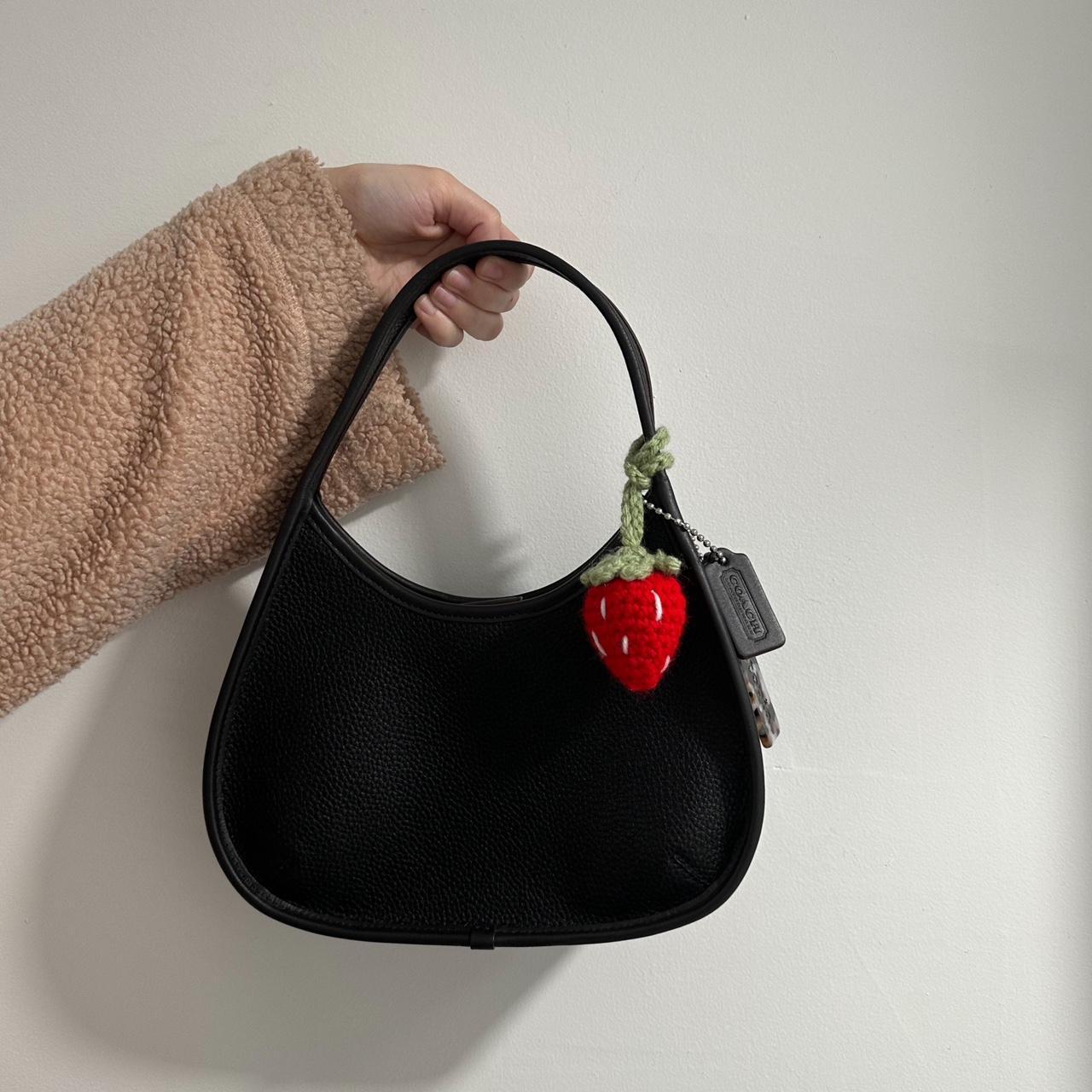 Coachtopia Black Ergo Bag w/ Strawberry keychain... - Depop