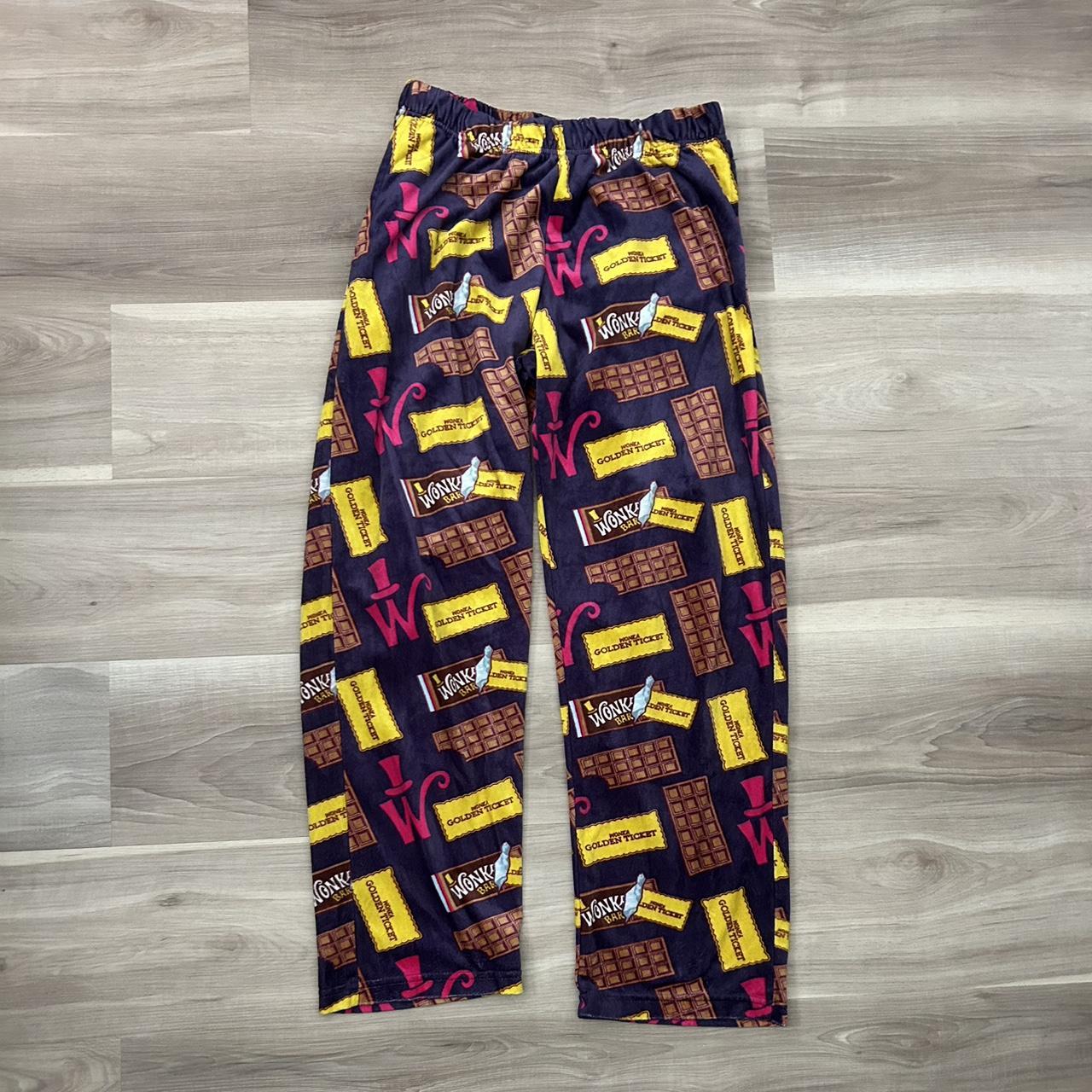 Willy Wonka Fuzzy Pyjama Pants Aeropostale Size:... - Depop