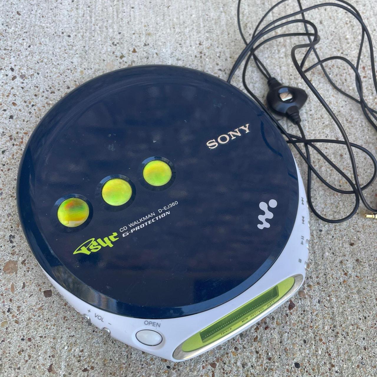 Sony D-EJ360 PSYC CD Walkman Blue/White Vintage CD... | Depop