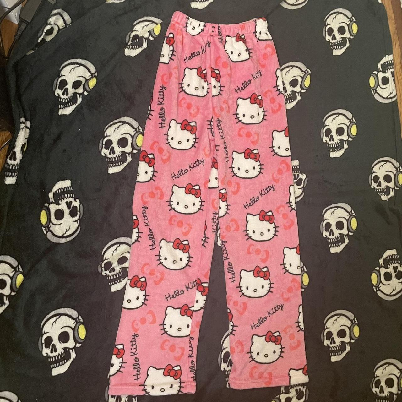 super fluffy pink hello kitty pajama pants !! tag... - Depop