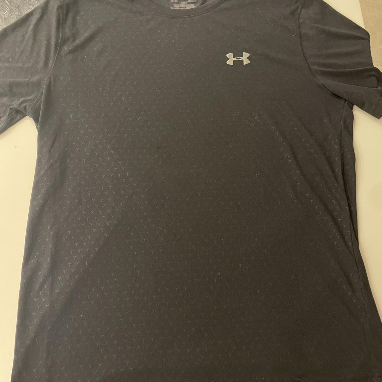 Large black under armour t-shirt. Threadborne shirt.... - Depop