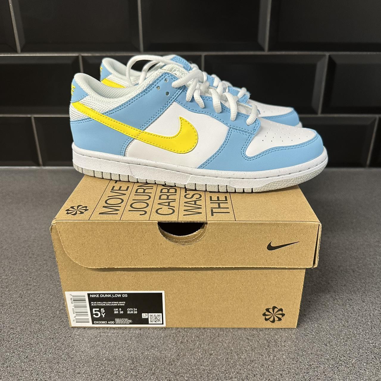 Nike Dunk Low ‘Yellow/blue Simpson’ Brand new (with... - Depop