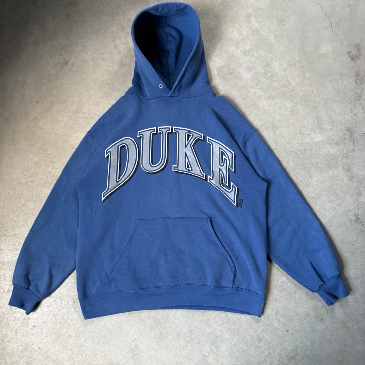 vintage blue duke hoodie Sick front logo | Depop
