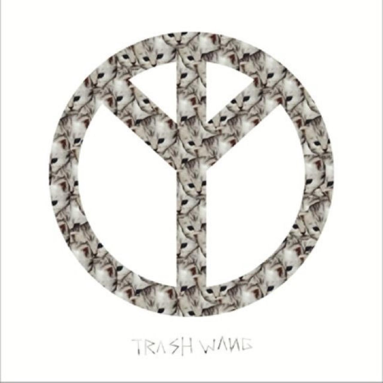 Vintage Trash Wang Print Upside-down peace sign with... | Depop