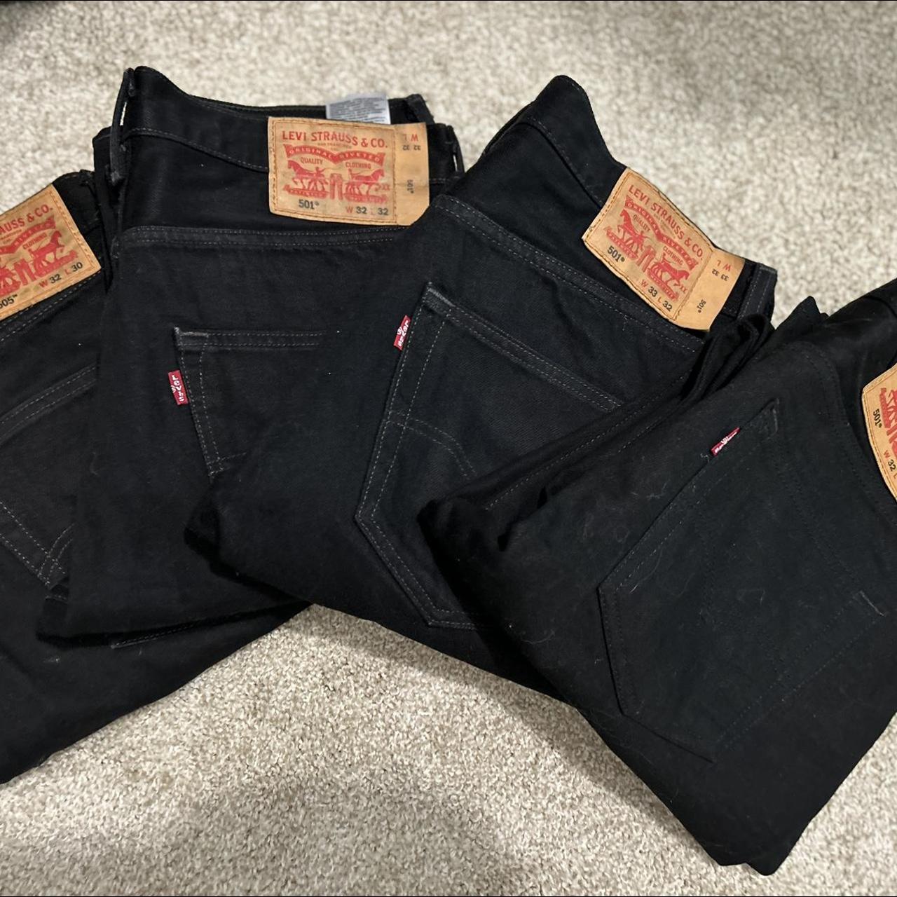 Men’s Black Levi’s Jeans Bundle (four pairs) Levi... - Depop