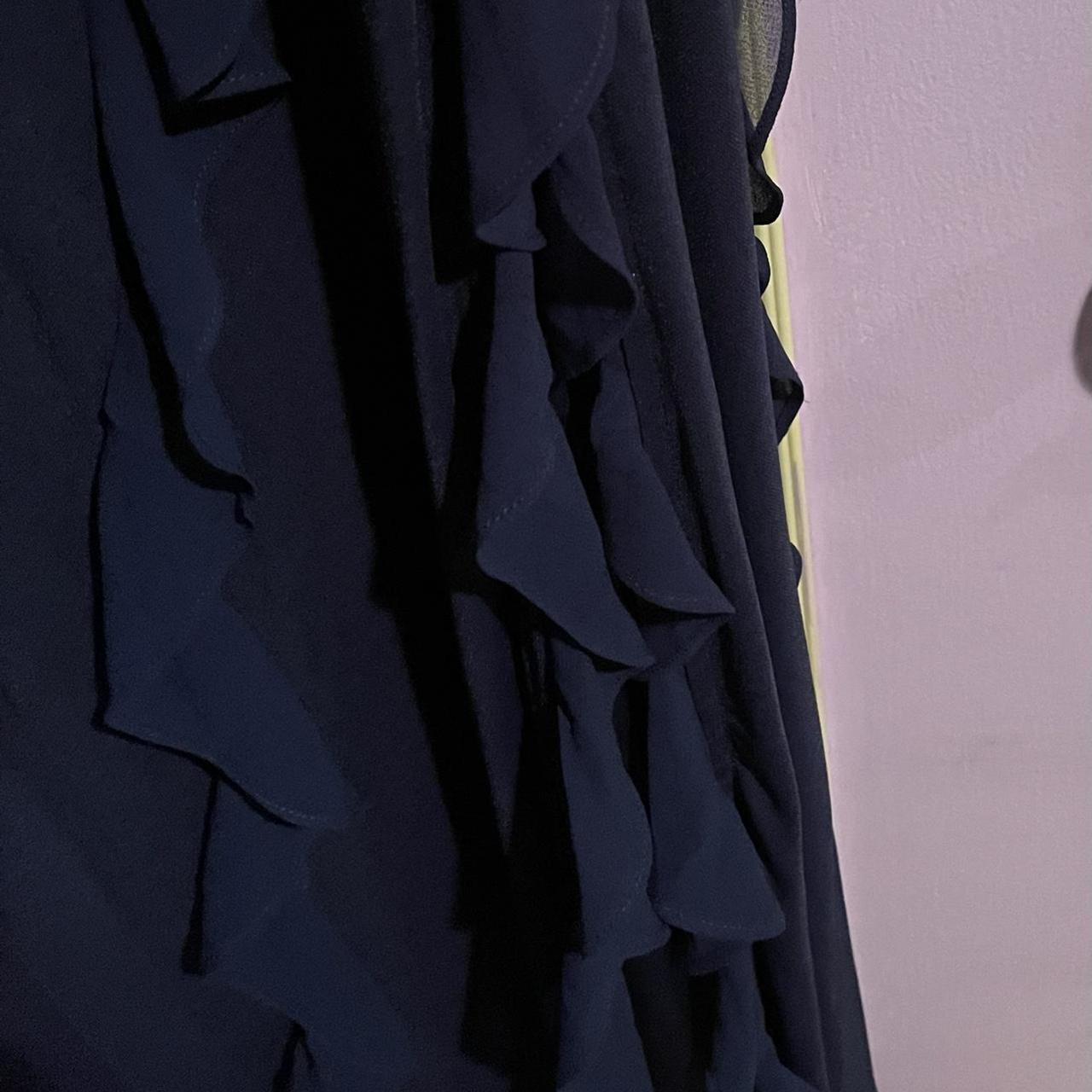 New With Tags! Maxi navy blue dress Ruffles... - Depop