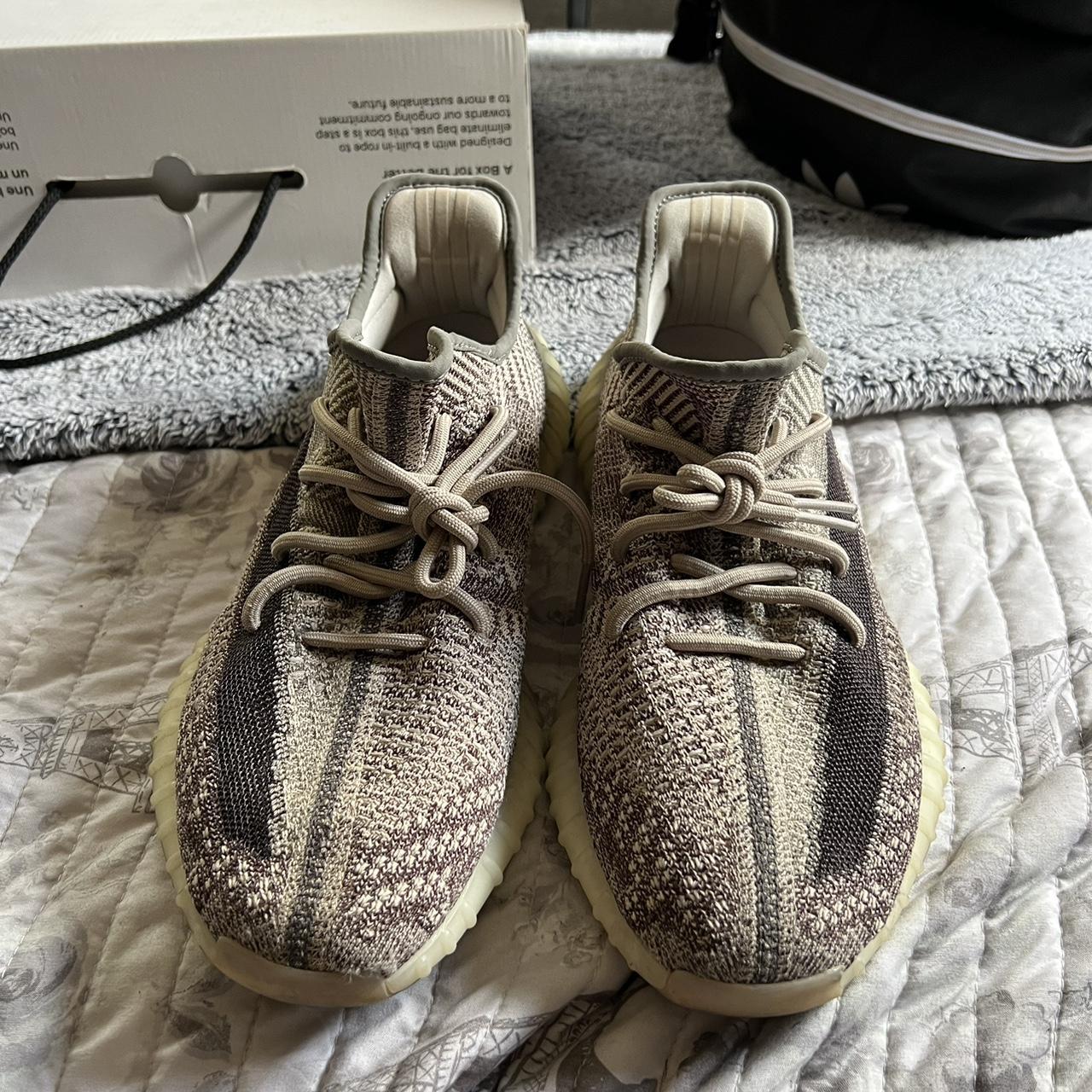 Brown and grey yeezy 350 v2 zyon color way - Depop