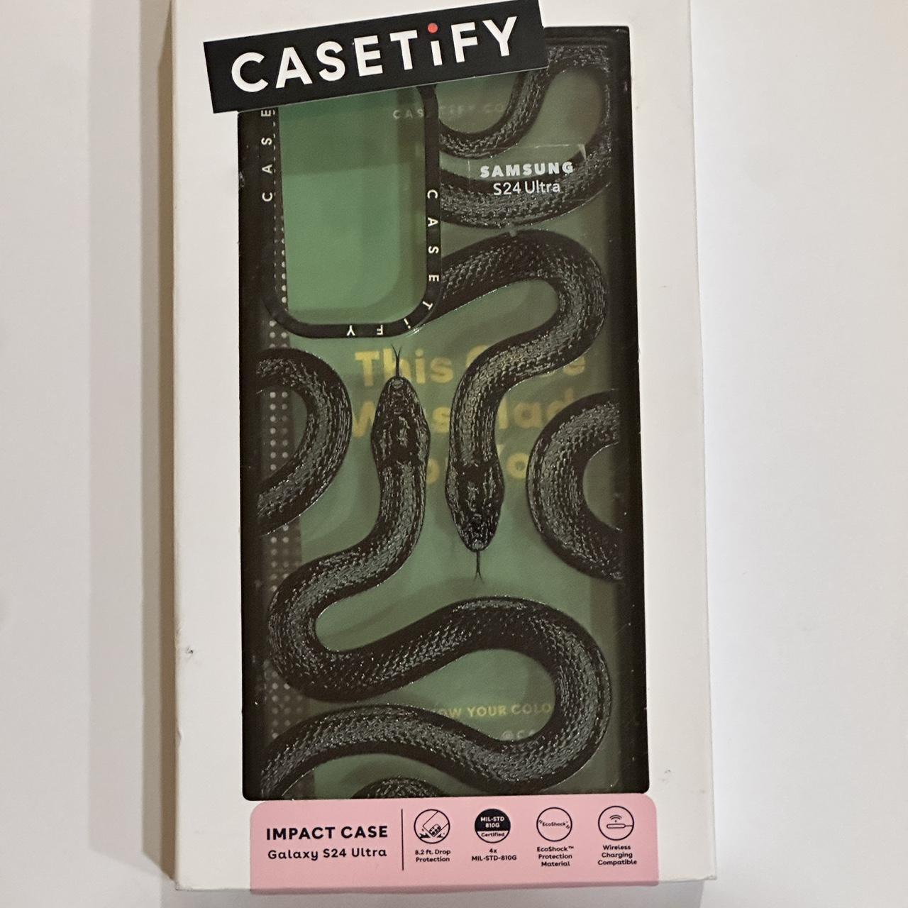 Casetify Black snake graphic phone case for Samsung... | Depop