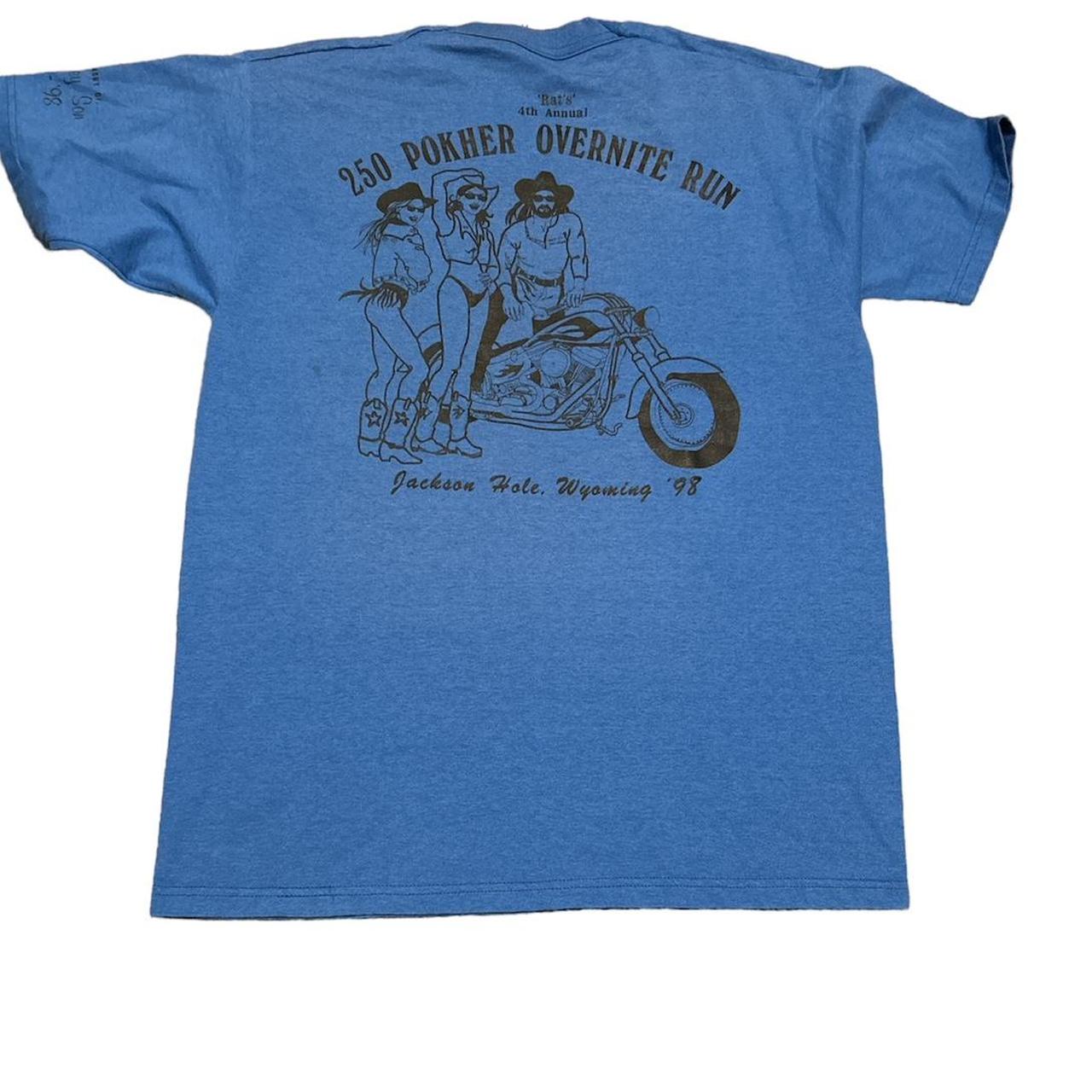 ⚫️ 1998 sick back graphic biker shirt - Depop