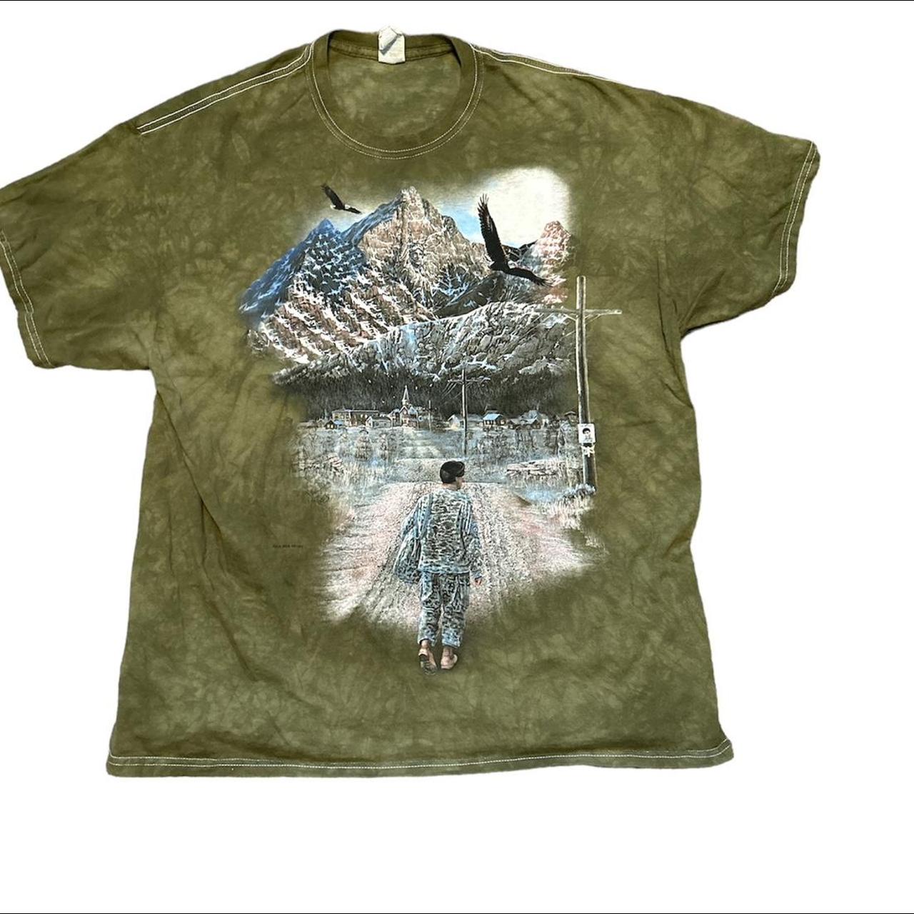⚫️ Green tye dye America soldier t-shirt ⚫️ Mens XL - Depop