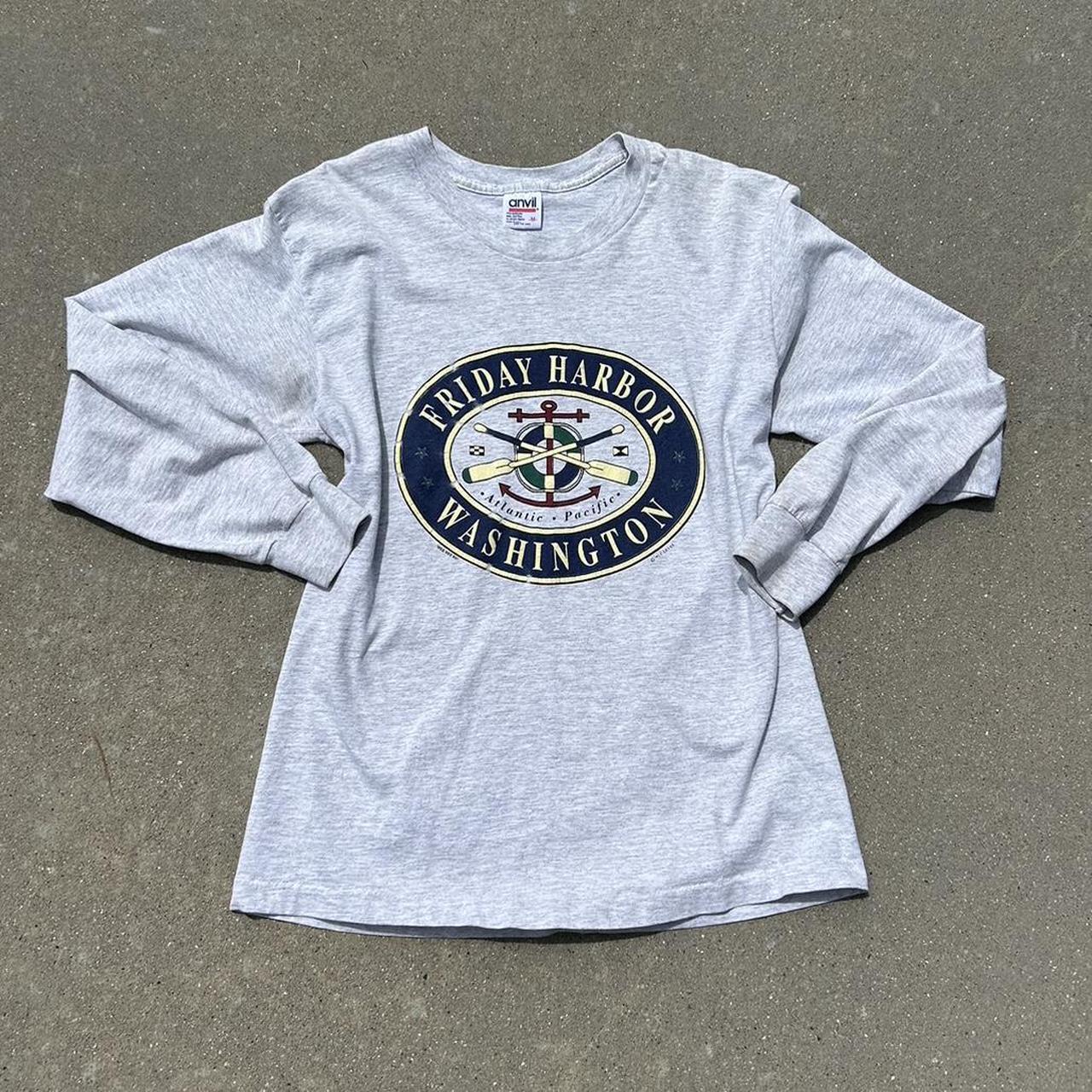 Vintage 1990s Friday Harbor Washington long sleeve... - Depop