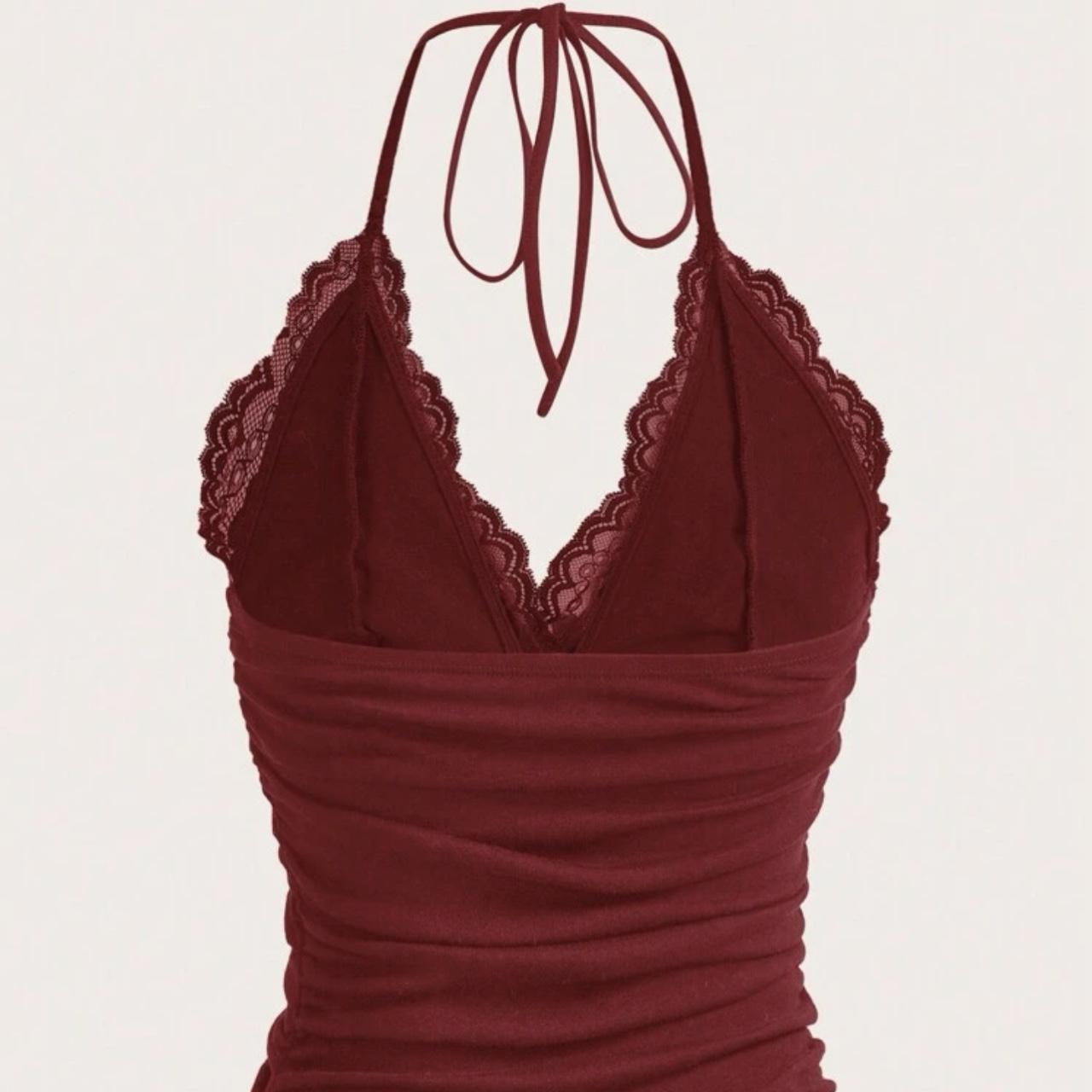 Cute red halter top, good quality and soft touch.... - Depop