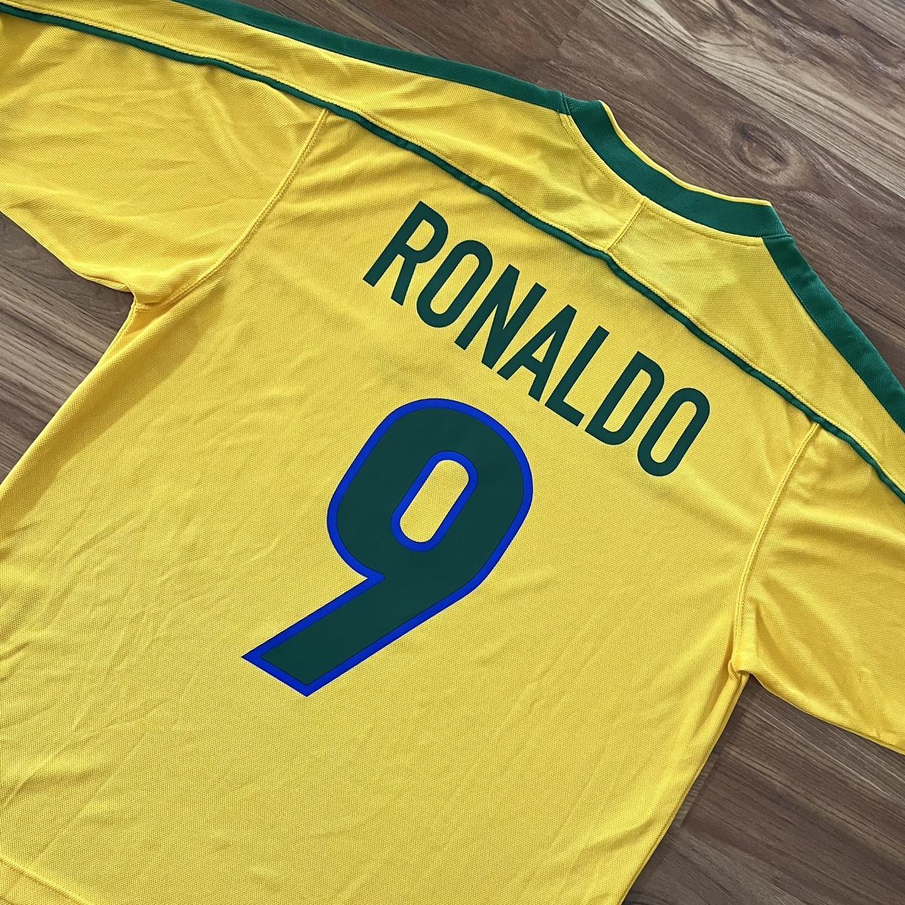 1998 Brazil Ronaldo Home Kit (Original) Team:... - Depop