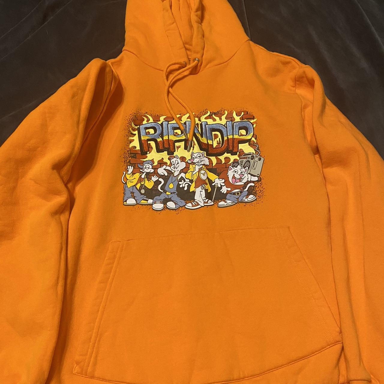 Adult S, orange, Rip N Dip hoodie. Minor black... - Depop