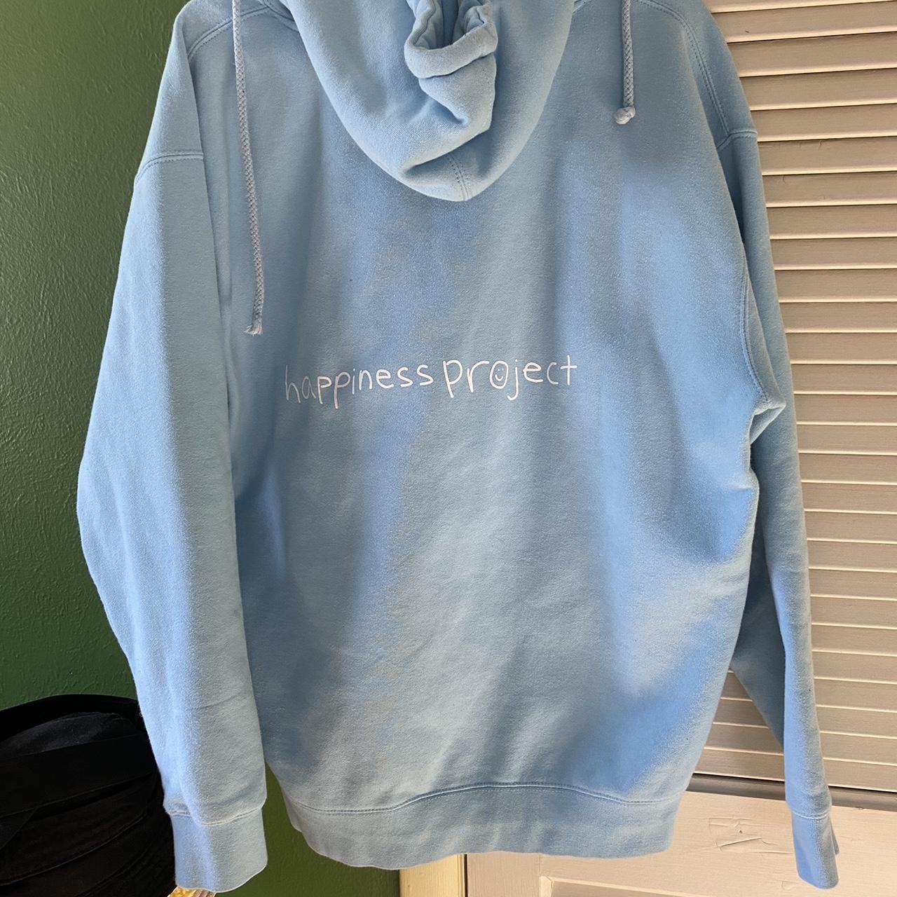 happiness project hoodie - slightly worn - Depop