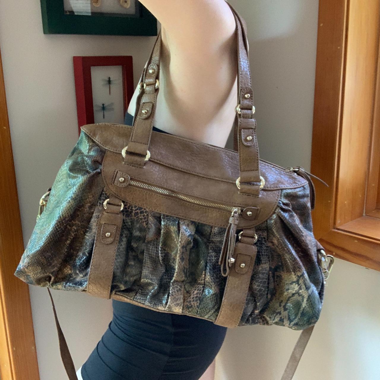 Faux Snakeskin Jessica Simpson Y2K Weekender Bag - Depop