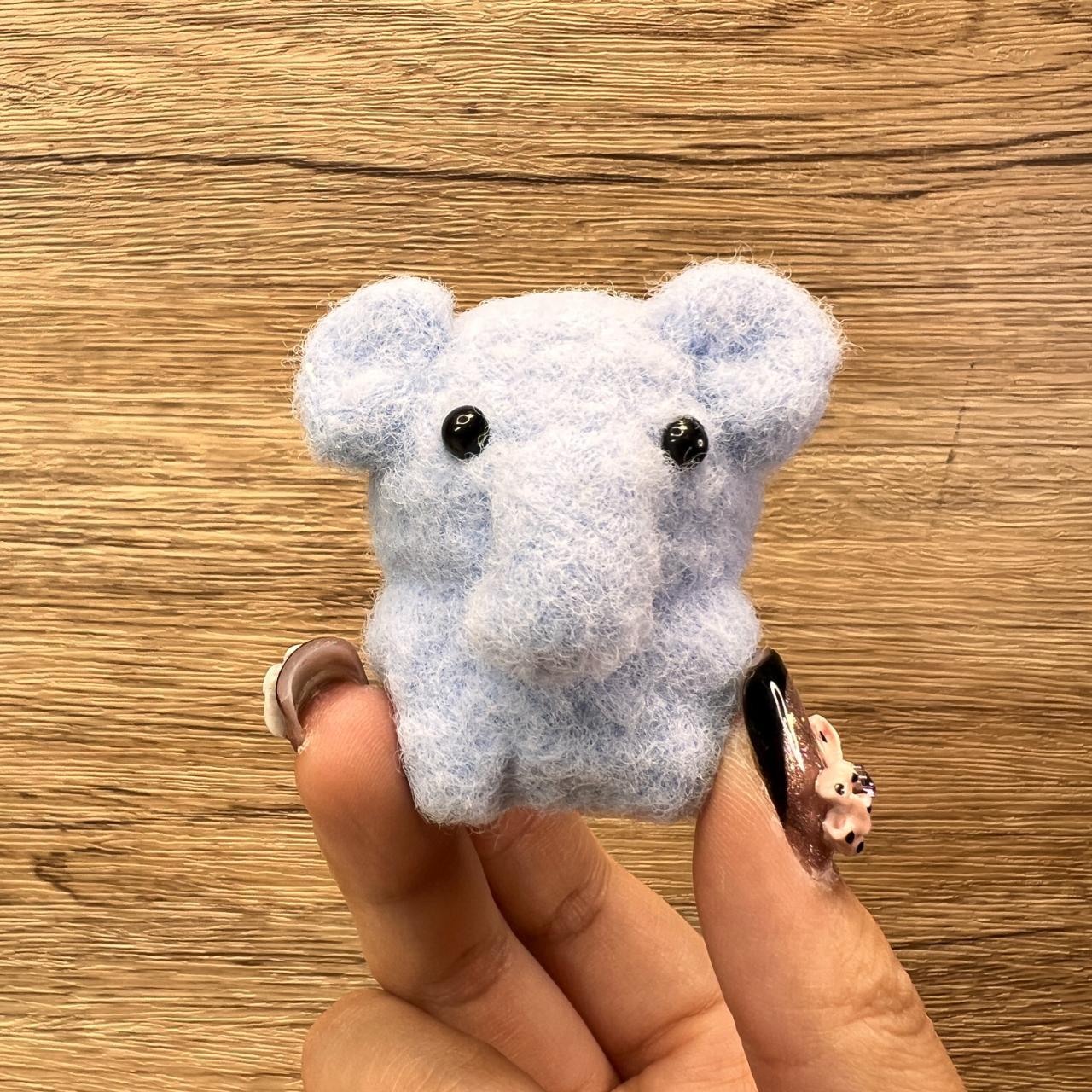 Handmade Amigurumi Crochet Marshmallow Elephant... | Depop