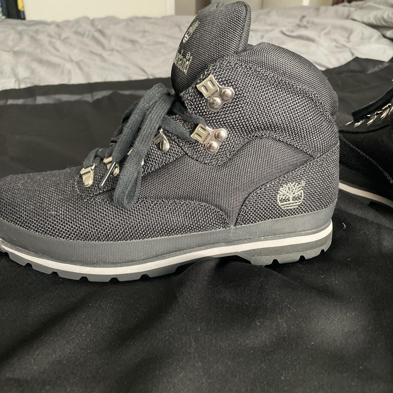 Black Timberland boots Low/Mid top Really good... - Depop