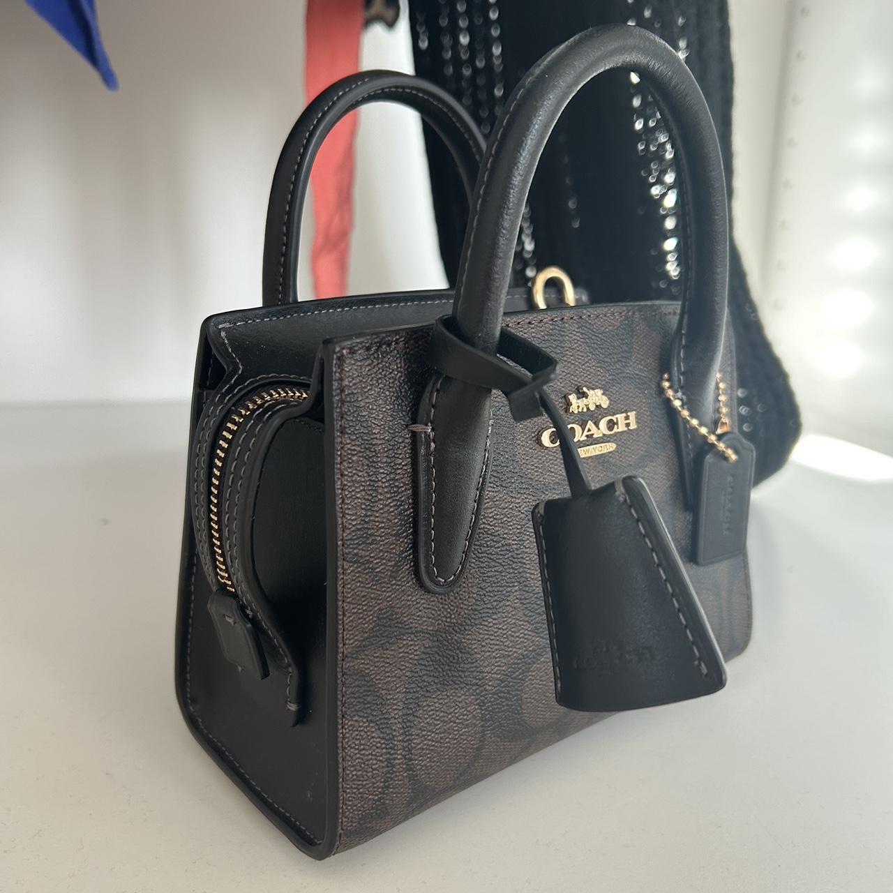 Authentic COACH Andrea Mini Carryall In Signature... - Depop