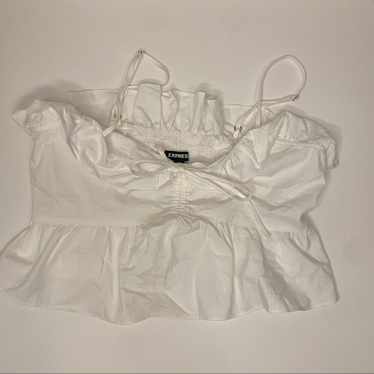 White top from express worn twice like brand new... - Depop