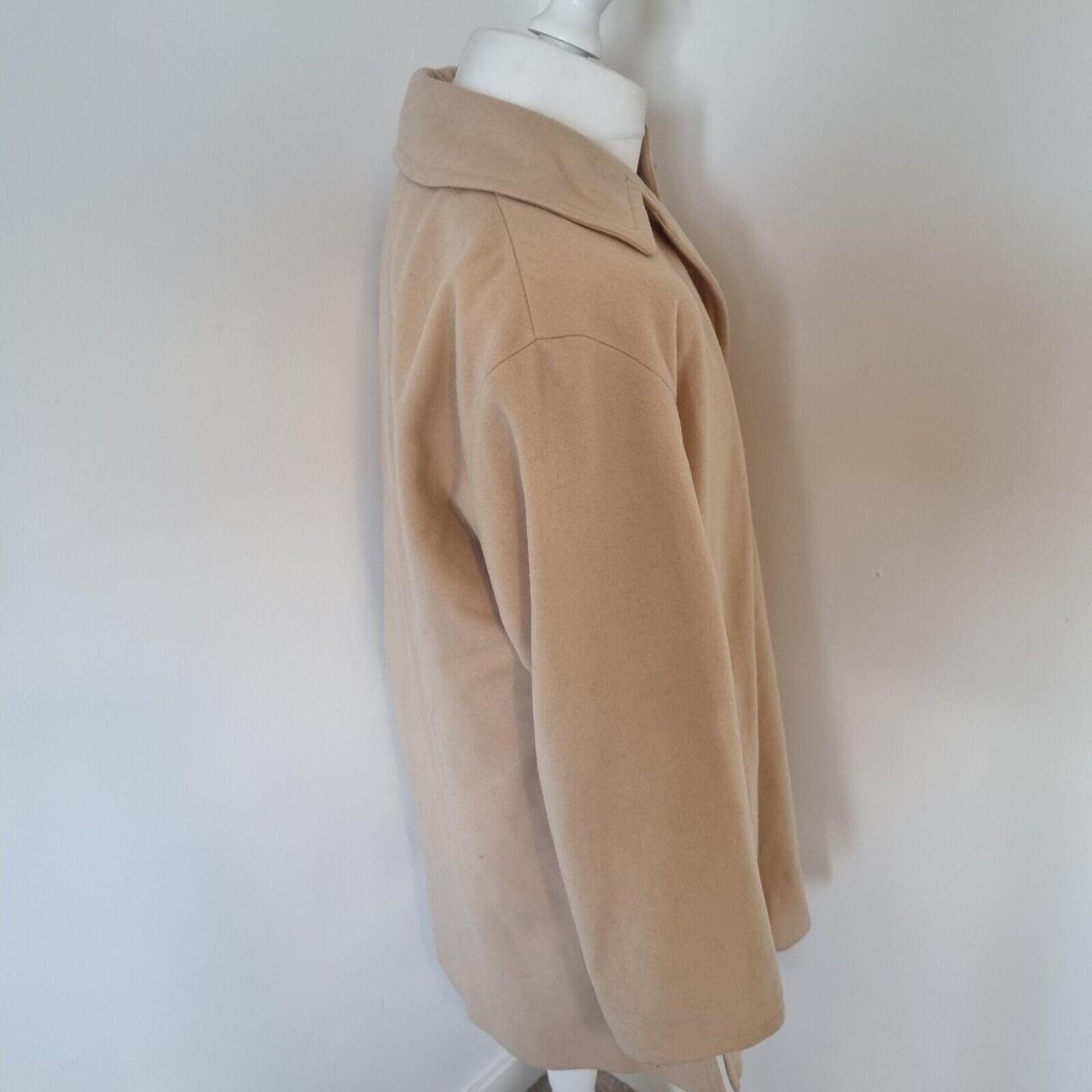 Austin Reed Beige Cashmere/Wool Button Coat UK 10,... - Depop