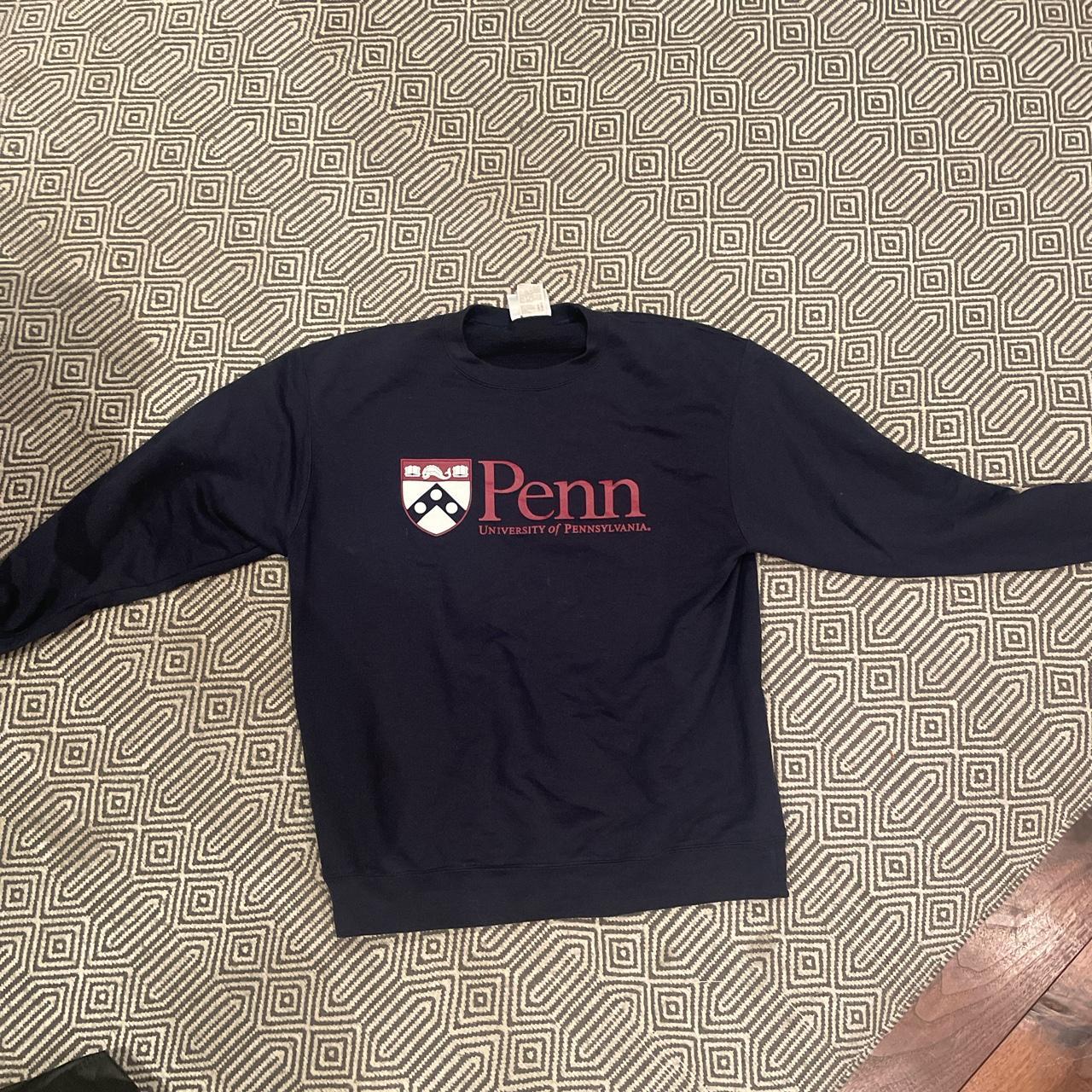 navy champion upenn college sweater size large - Depop