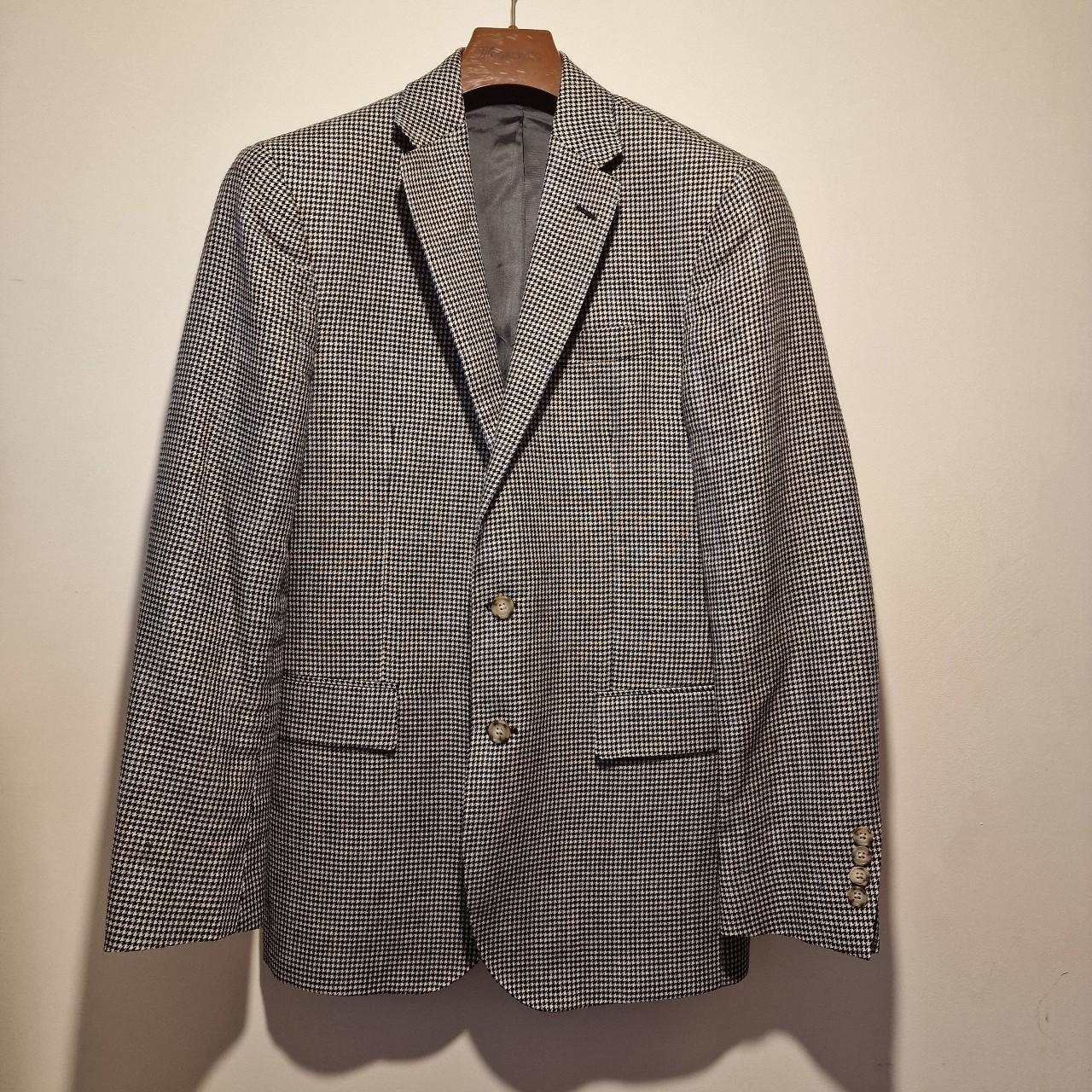 Ralph Lauren black and cream check blazer. 38R... | Depop