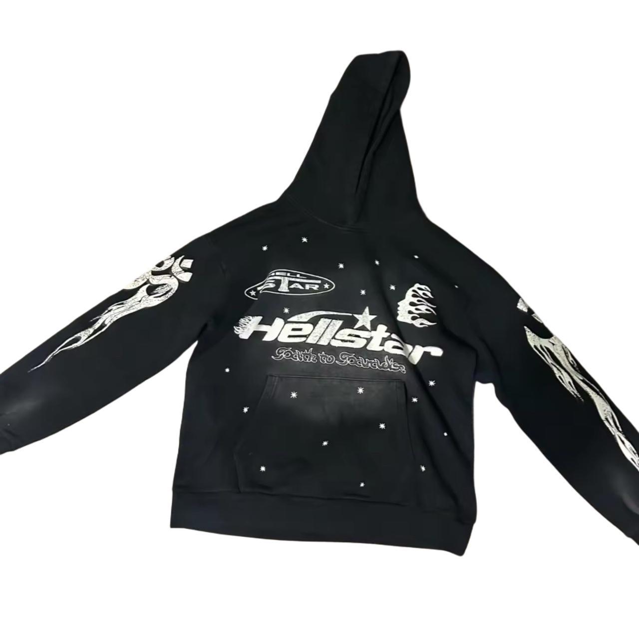 Hellstar hoodie in black and white -... | Depop