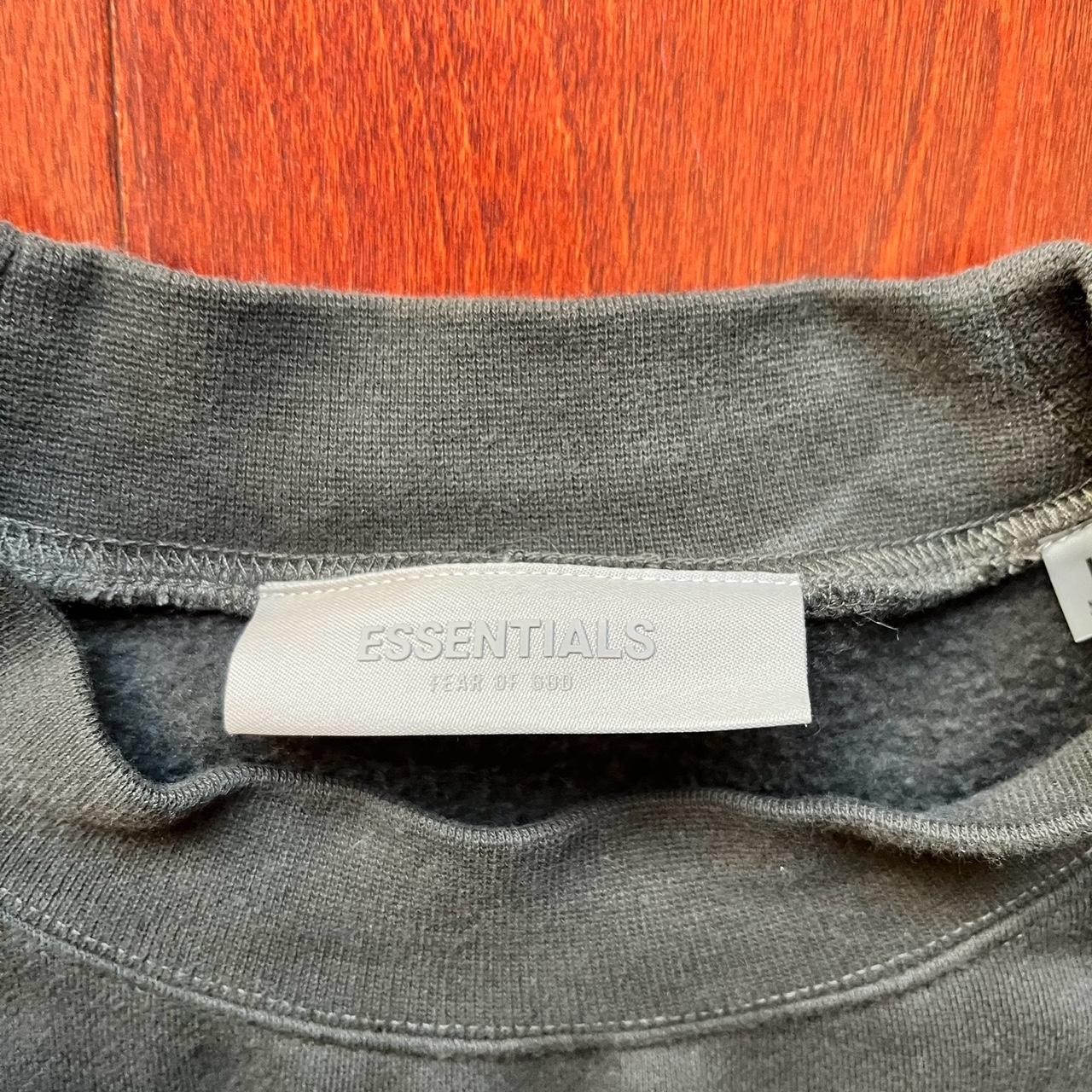 off black essentials fear of god sweatshirt, men's... - Depop