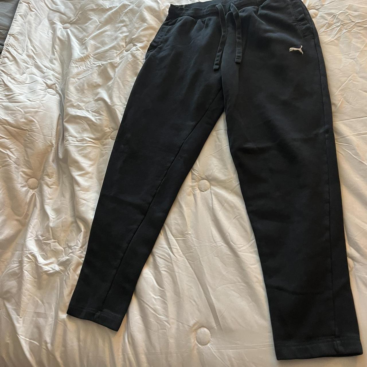 Black Puma Sweatpants - Depop