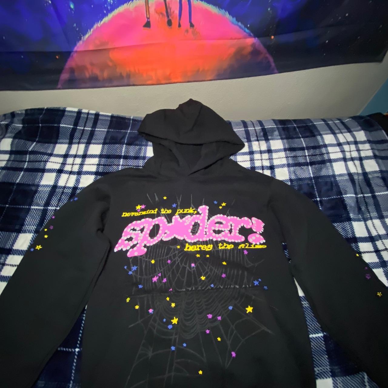 BRAND NEW Sp5der P*nk V2 Hoodie Size Small 100%... | Depop