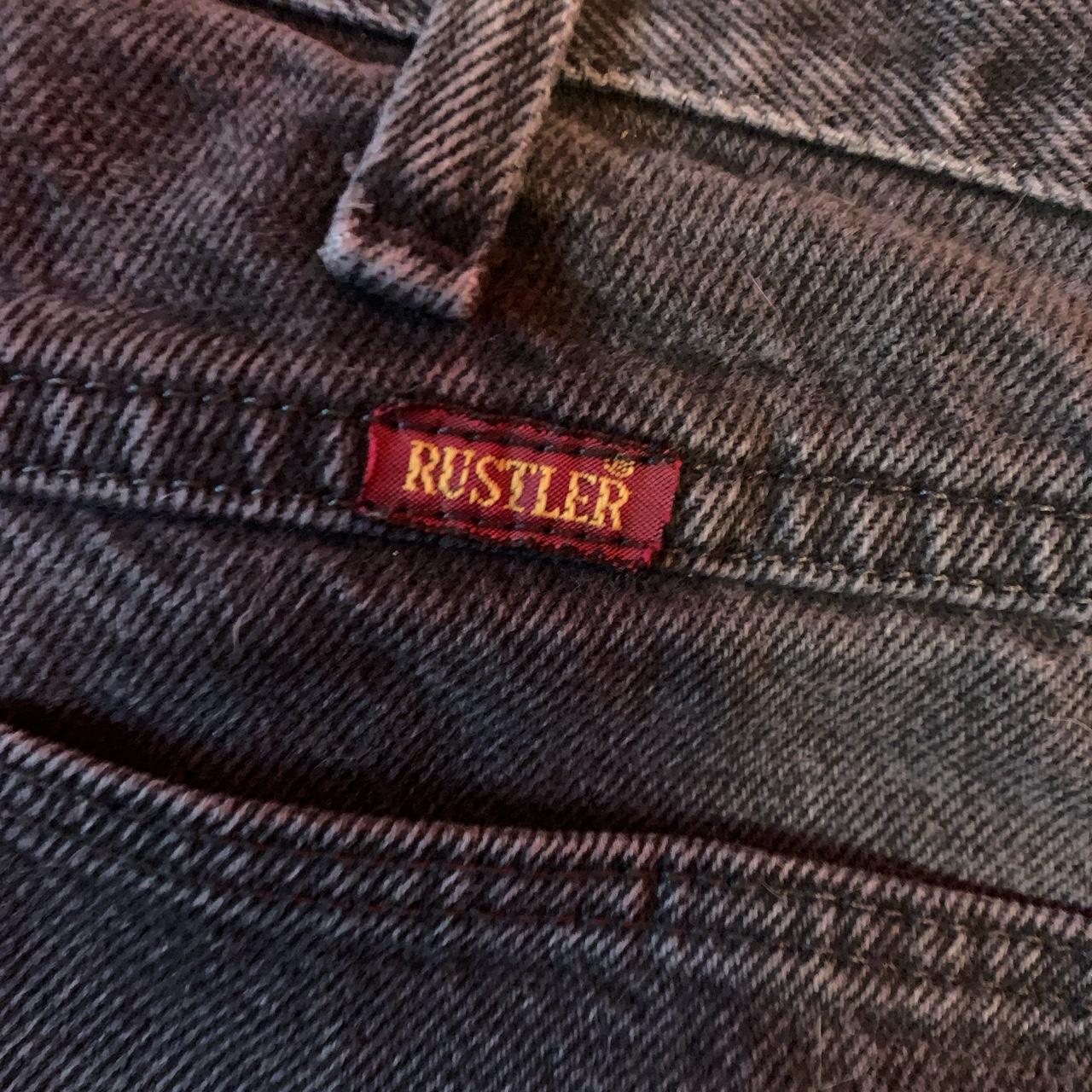 Baggy Black Rustler Jeans Size: W 36 x L 30 Good... - Depop