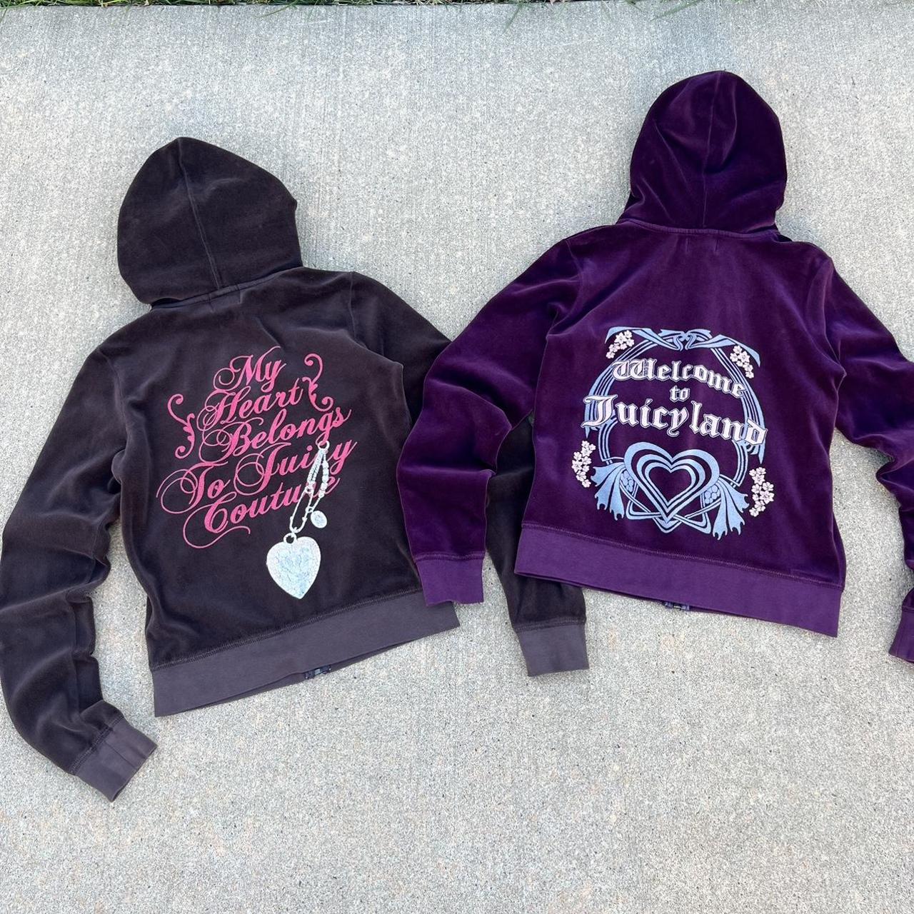 VINTAGE Y2K JUICY COUTURE VELOUR ZIP HOODIE Good... - Depop