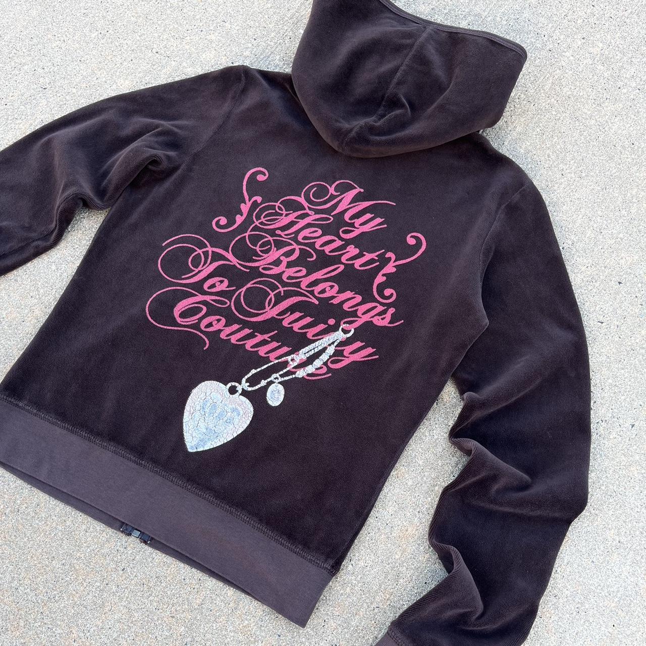 VINTAGE Y2K JUICY COUTURE VELOUR ZIP HOODIE Good... - Depop