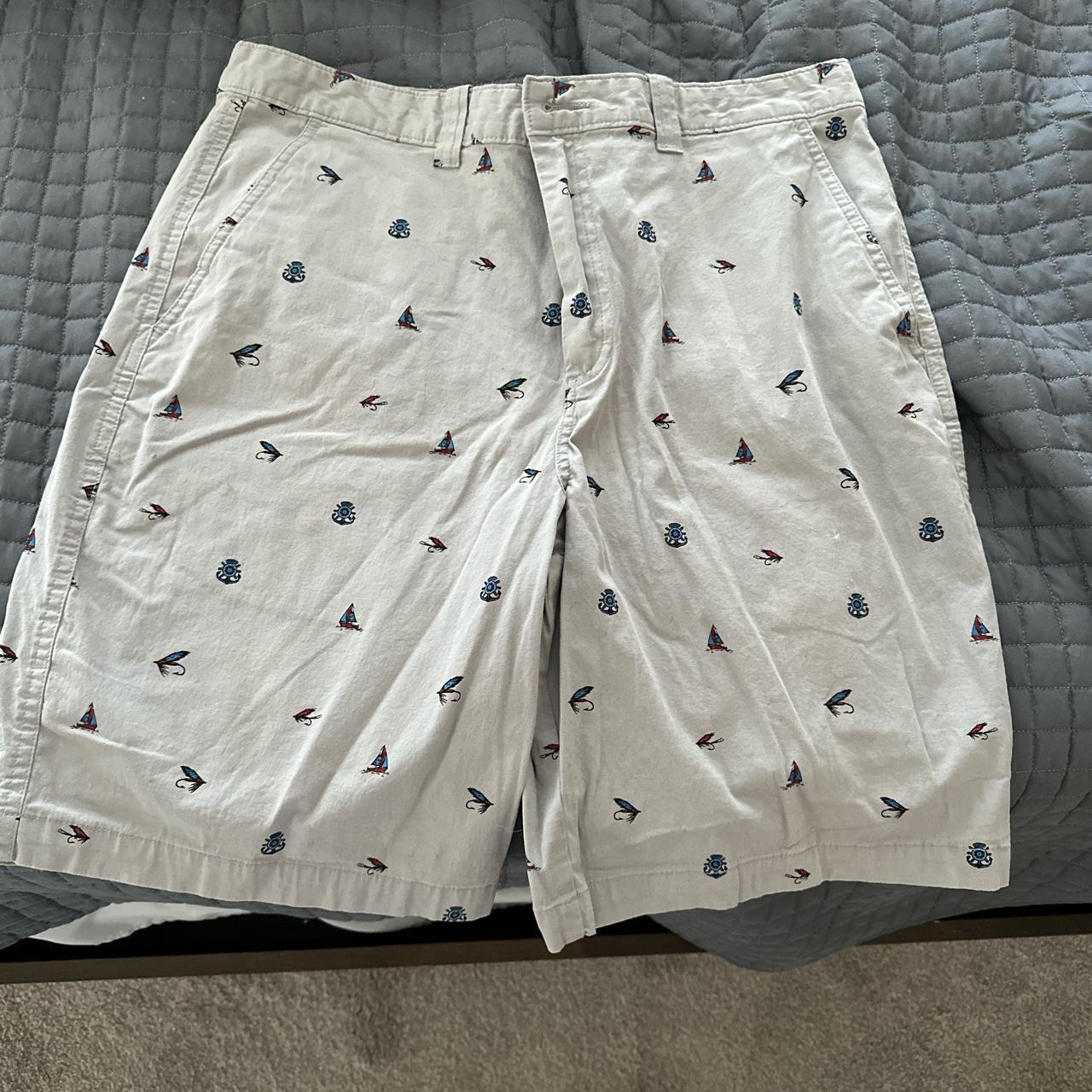 Magellan Grey Boating Shorts with Boat Designs. 35... - Depop