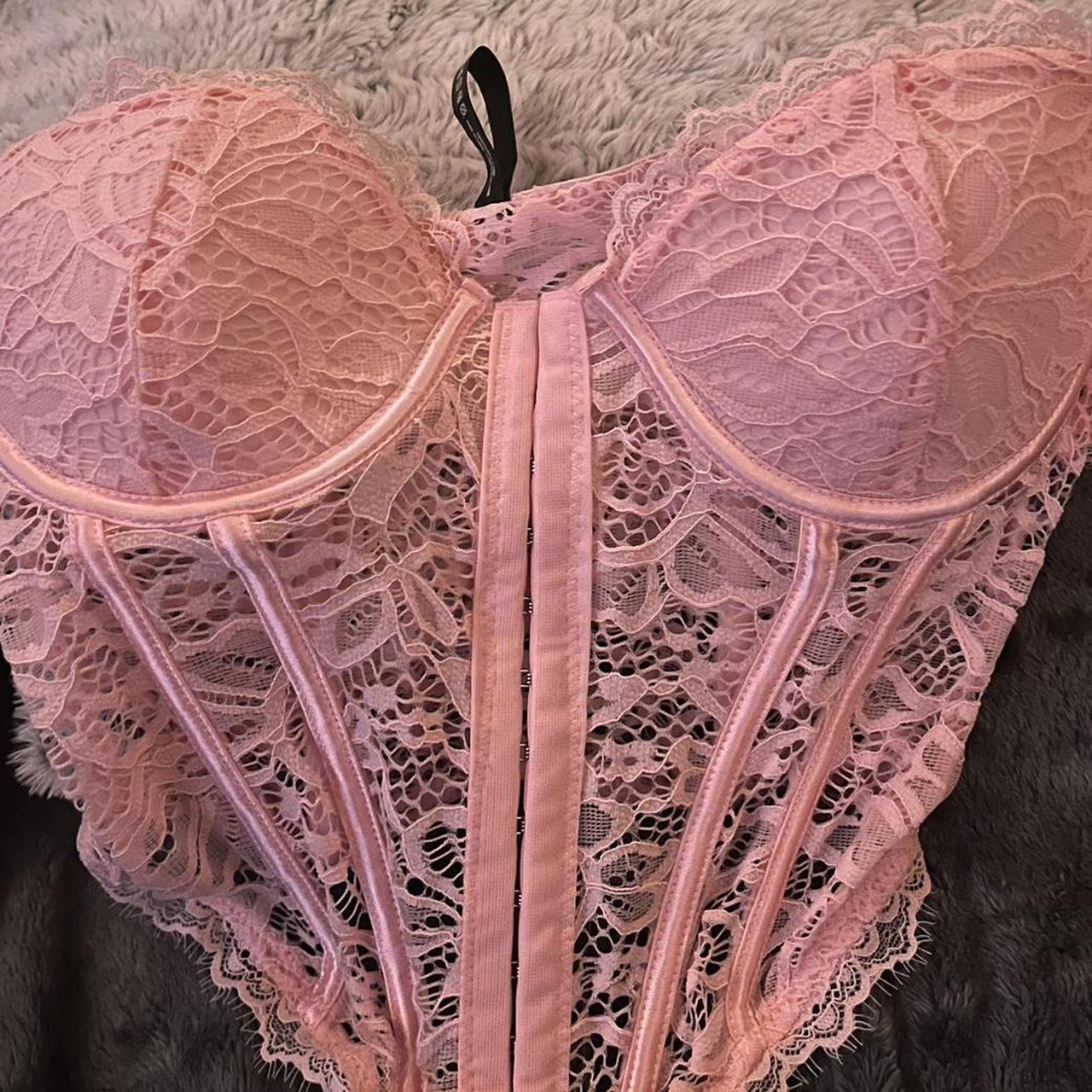 pink corset from spencers very good condition worn... - Depop