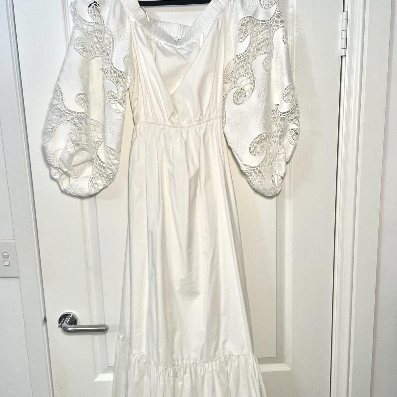 White Witchery puff sleeve summer dress. Size 8,... - Depop