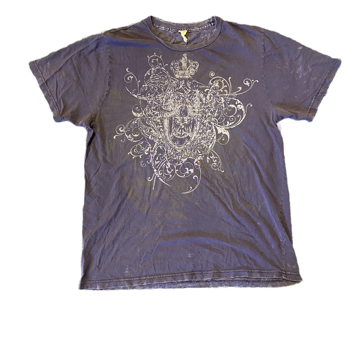 affliction style grunge t shirt, tag is rubbed off... - Depop