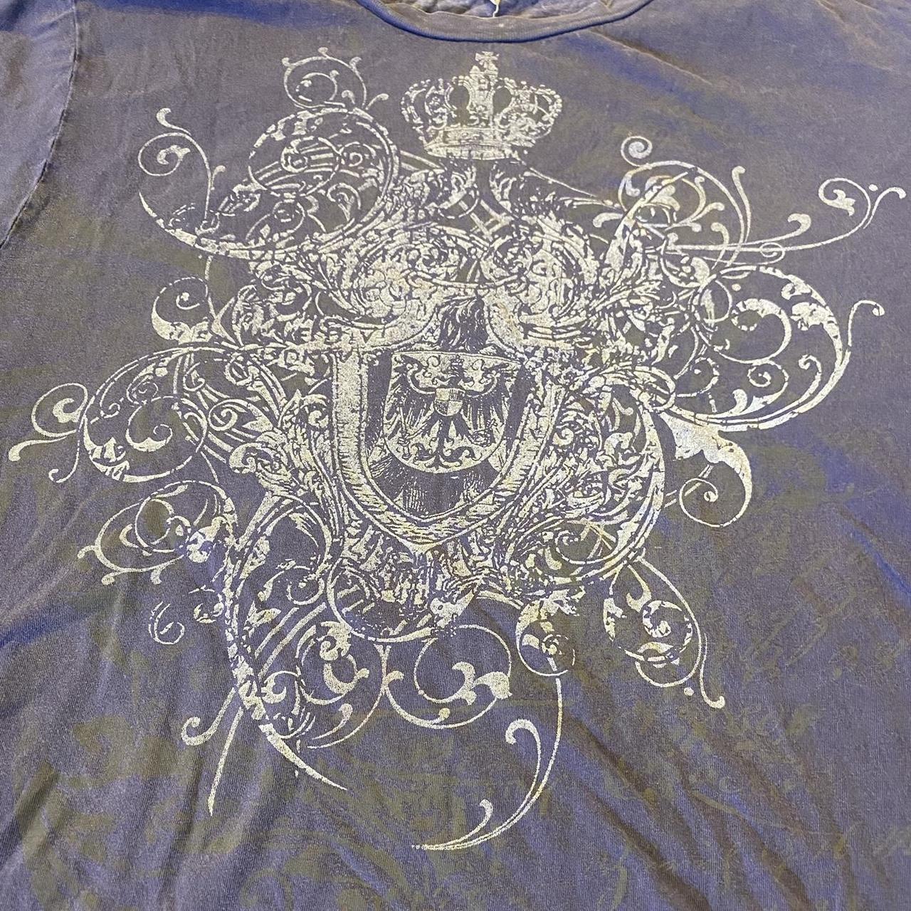 affliction style grunge t shirt, tag is rubbed off... - Depop