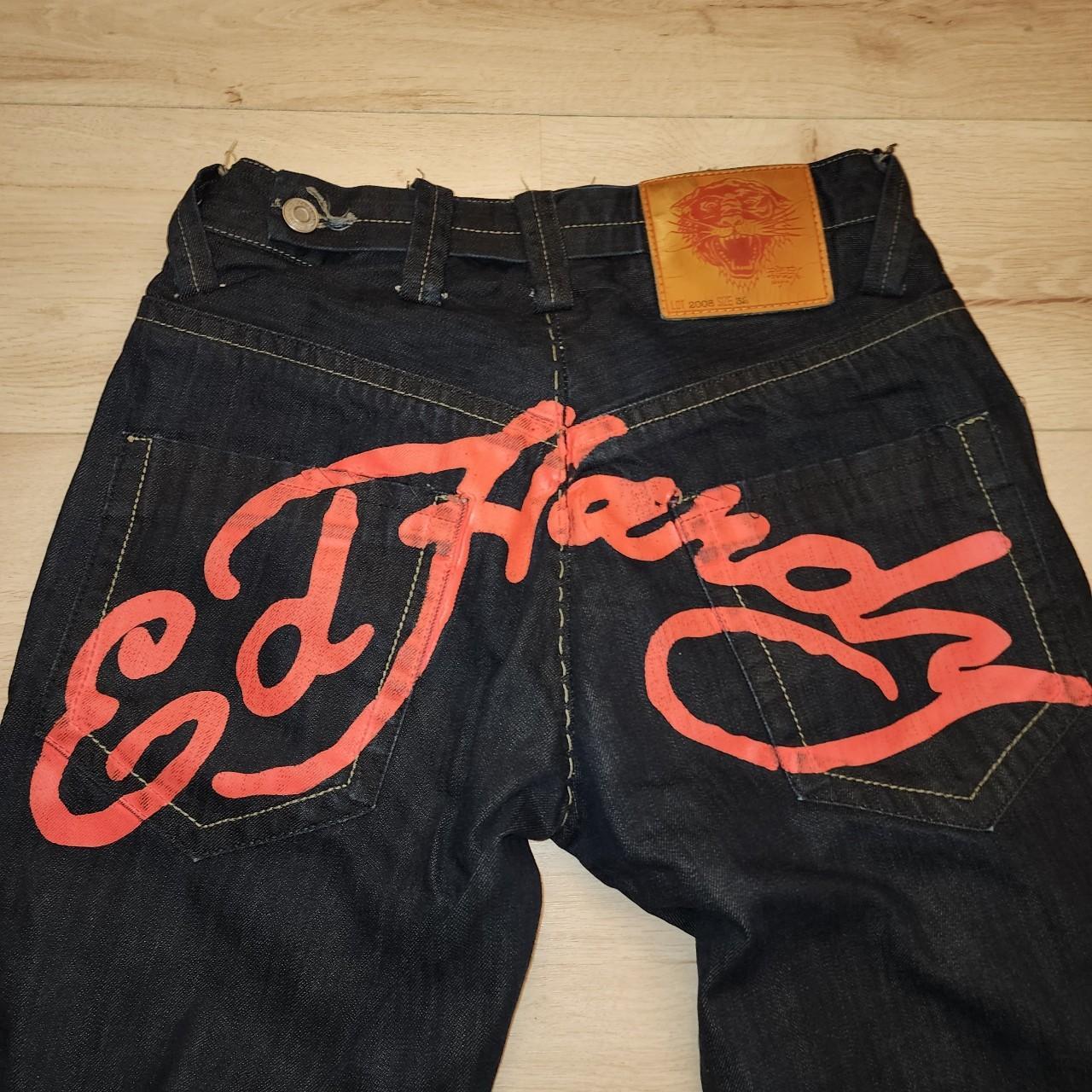 Ed Hardy 100% Authentic Red hot, rear bold printed... - Depop
