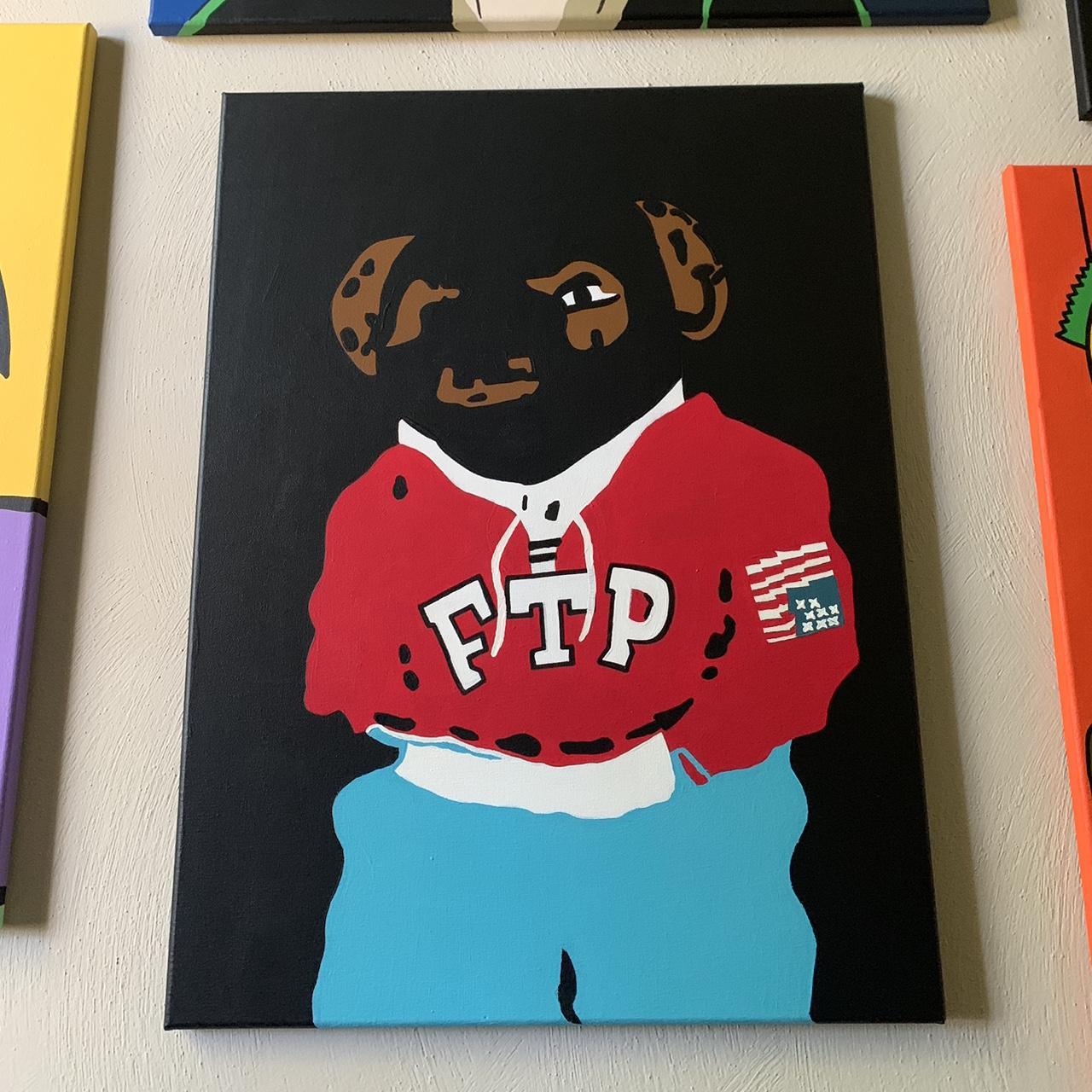 FTP Bear Acrylic Painting 🐻 18" x 24" Canvas. All... - Depop