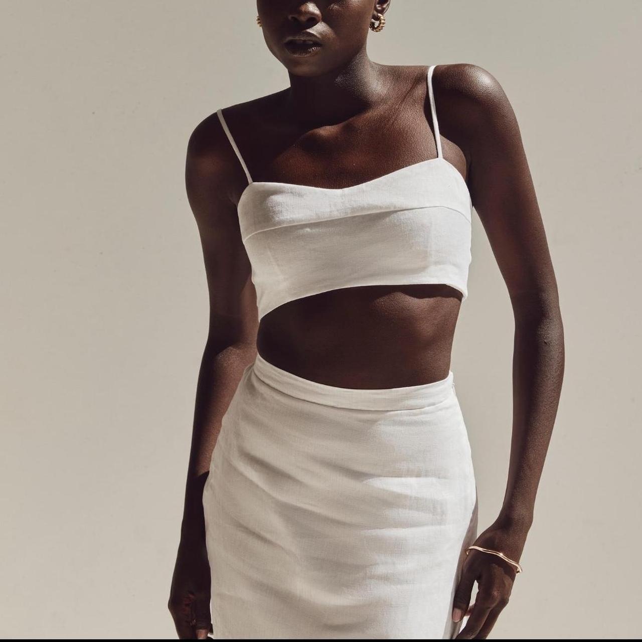 DISSH VIENNA WHITE LINEN SET // SIZE 8 // WORN THREE... - Depop