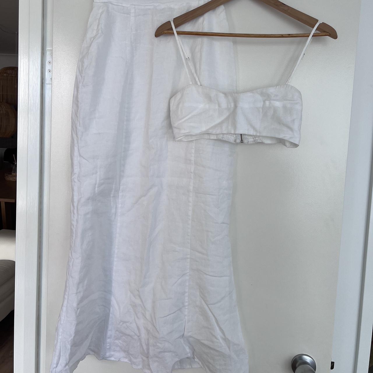 DISSH VIENNA WHITE LINEN SET // SIZE 8 // WORN THREE... - Depop