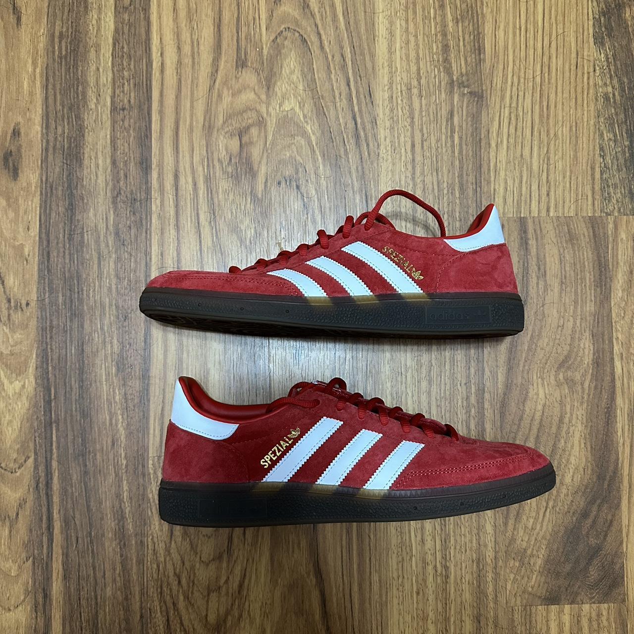 Adidas Handball Spezial Scarlet & White - Size 10 -... - Depop