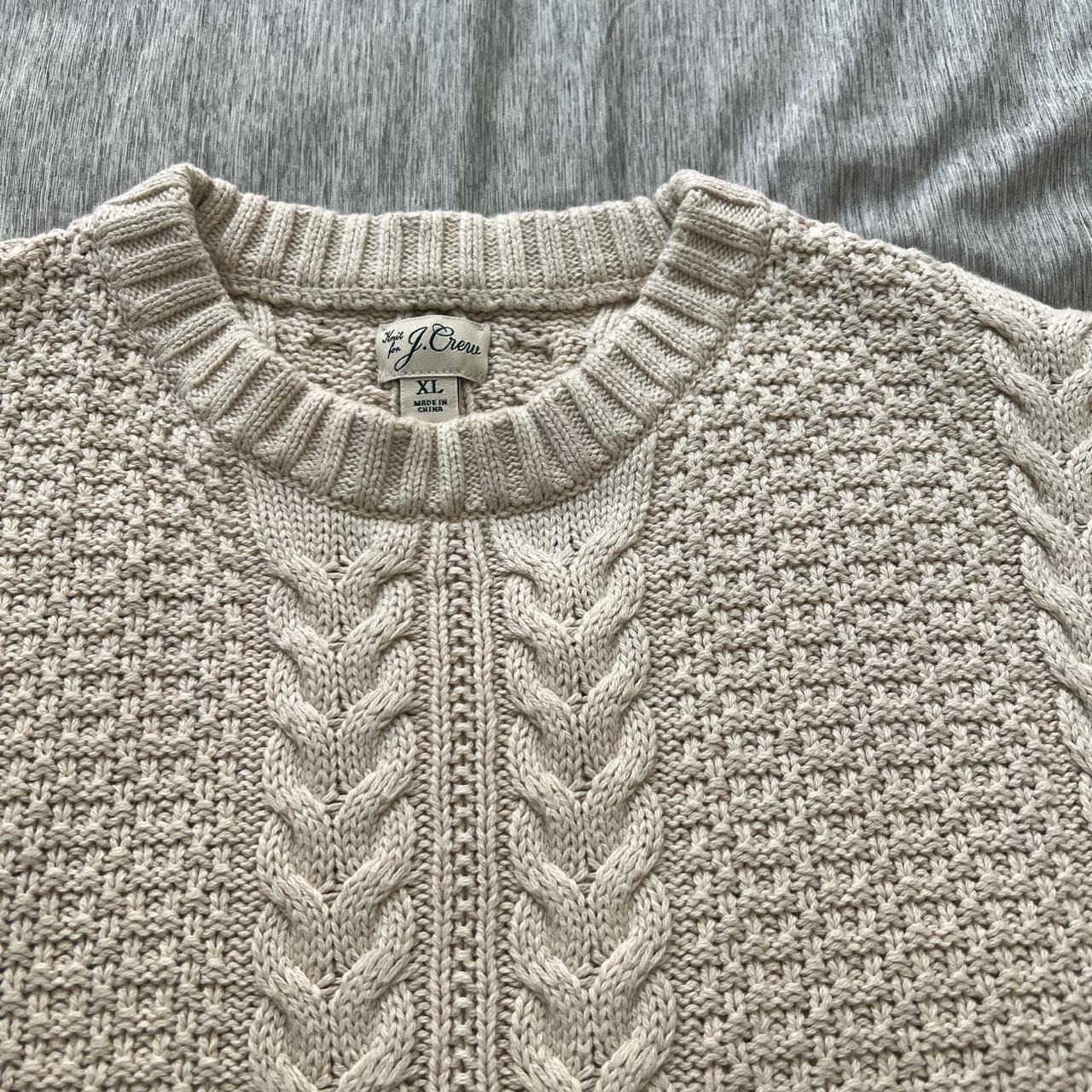 Men’s J.Crew Cream Color Sweater Size XL. Never worn - Depop