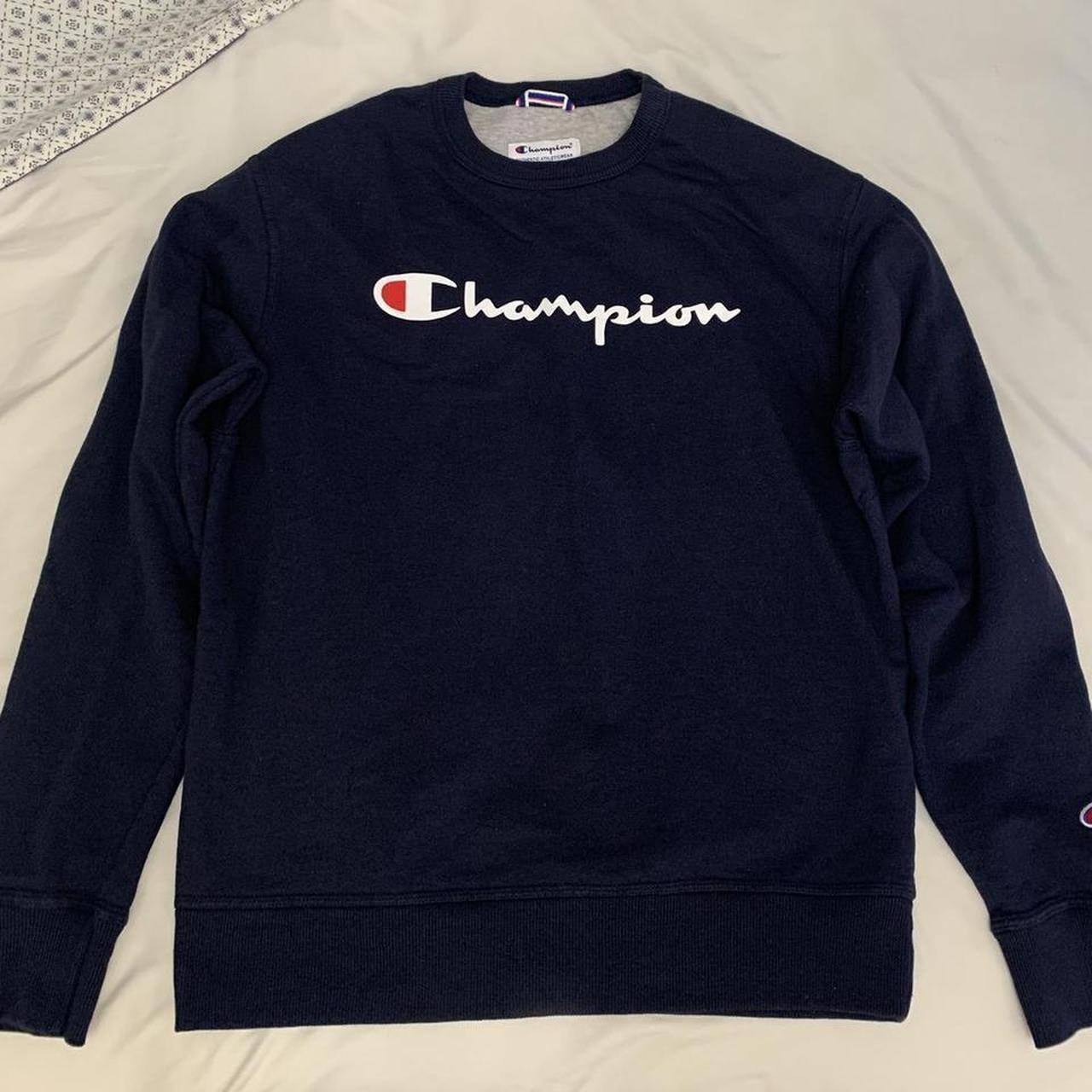 Medium champion long sleeve used without any... - Depop