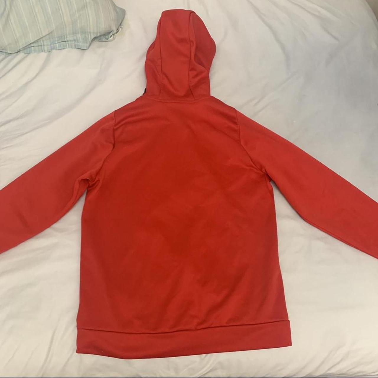 Red small nike dri-fit hoodie - Depop