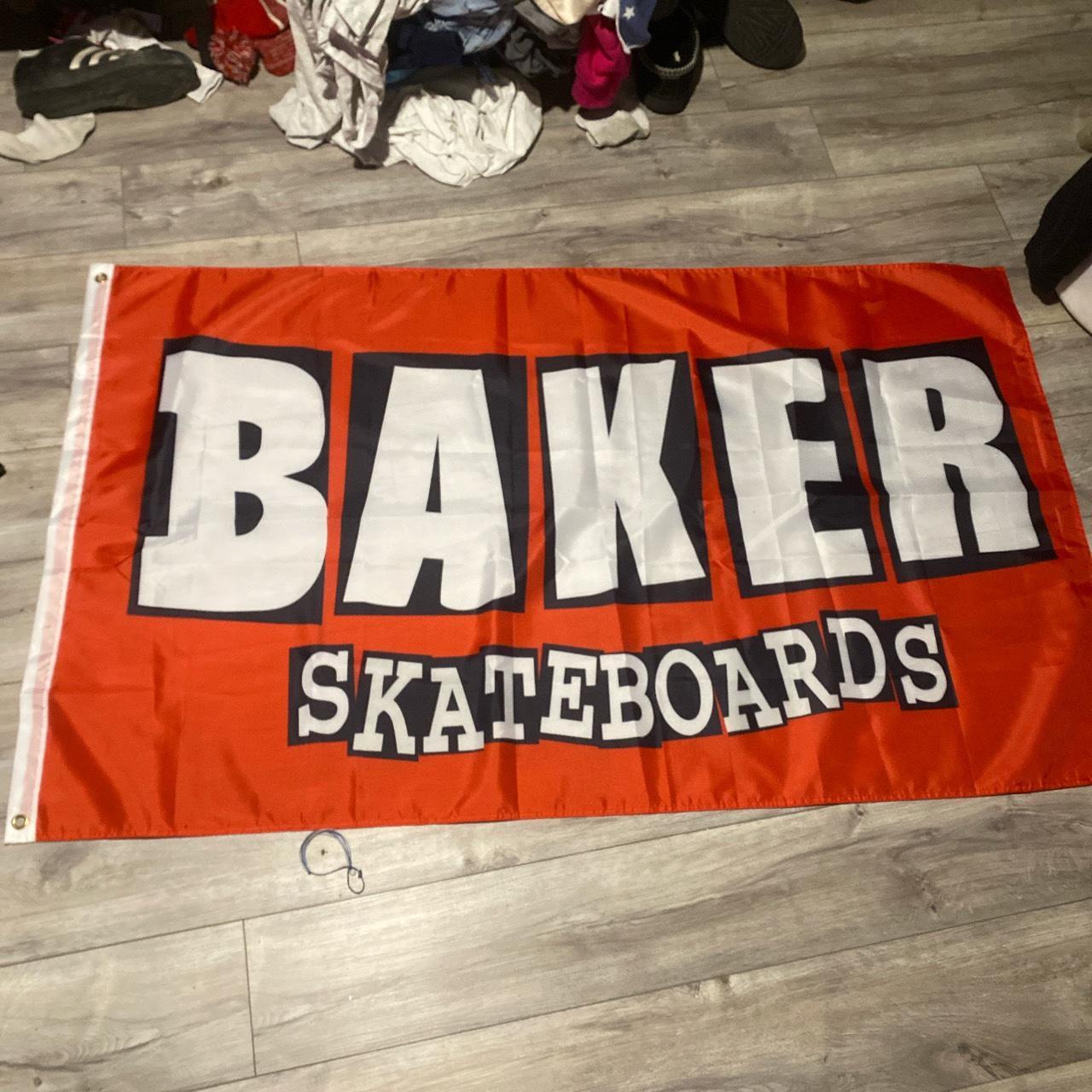 baker skateboards flag pretty big - Depop
